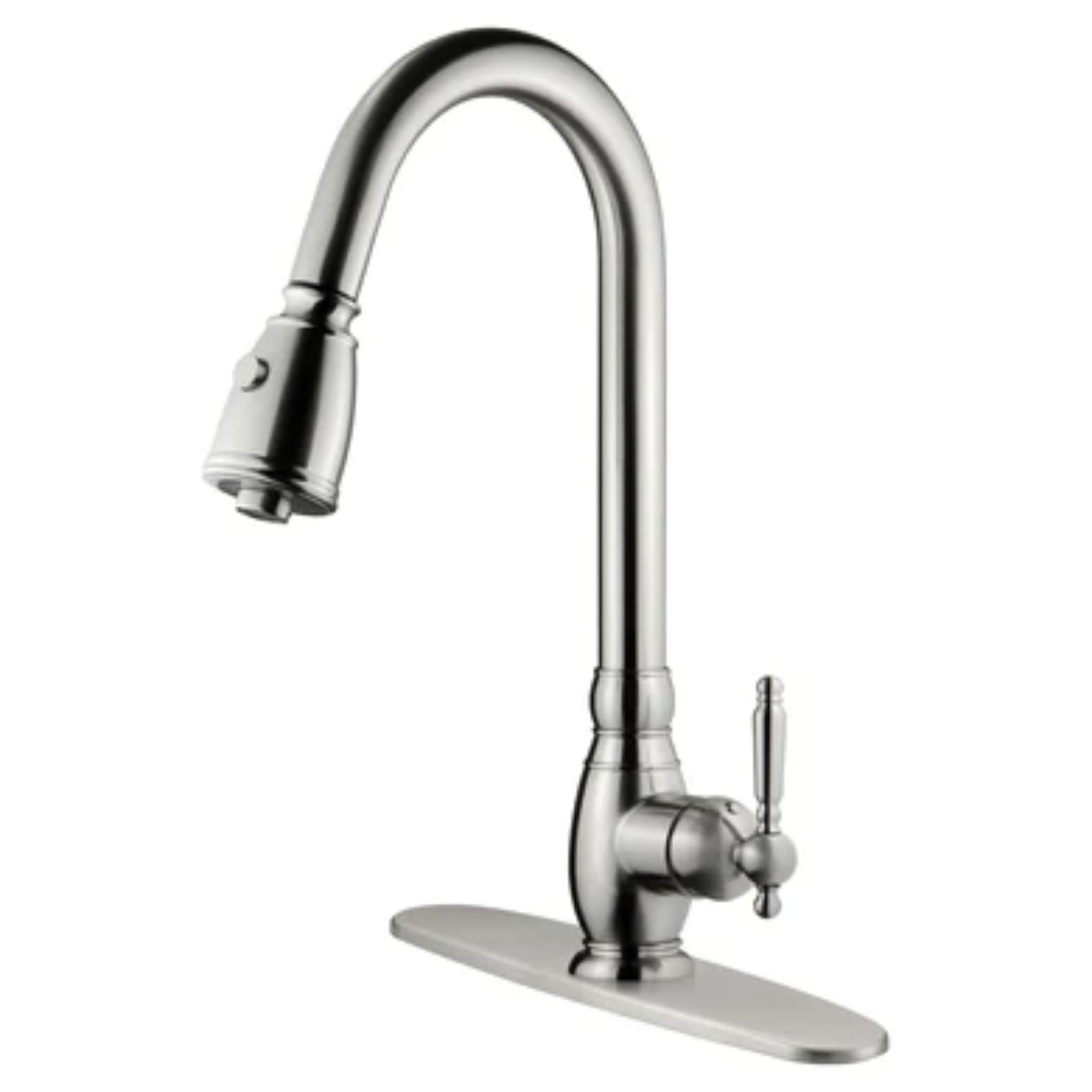 LessCare Brushed Nickel Pull Down Kitchen Faucet - LK6B – US Bath Store