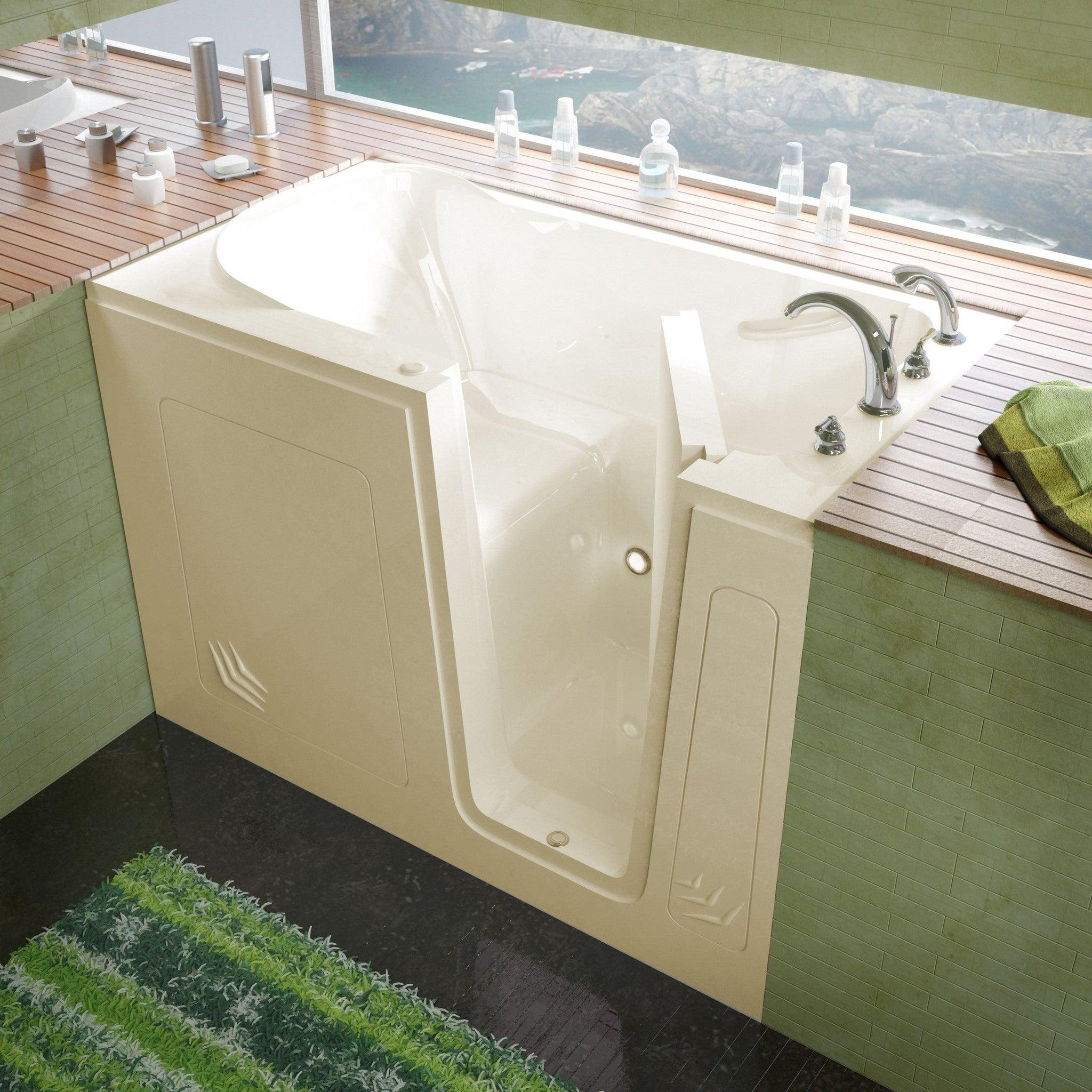 MediTub Walk-In 30" x 54" Right Drain Biscuit Soaking Walk-In Bathtub ...