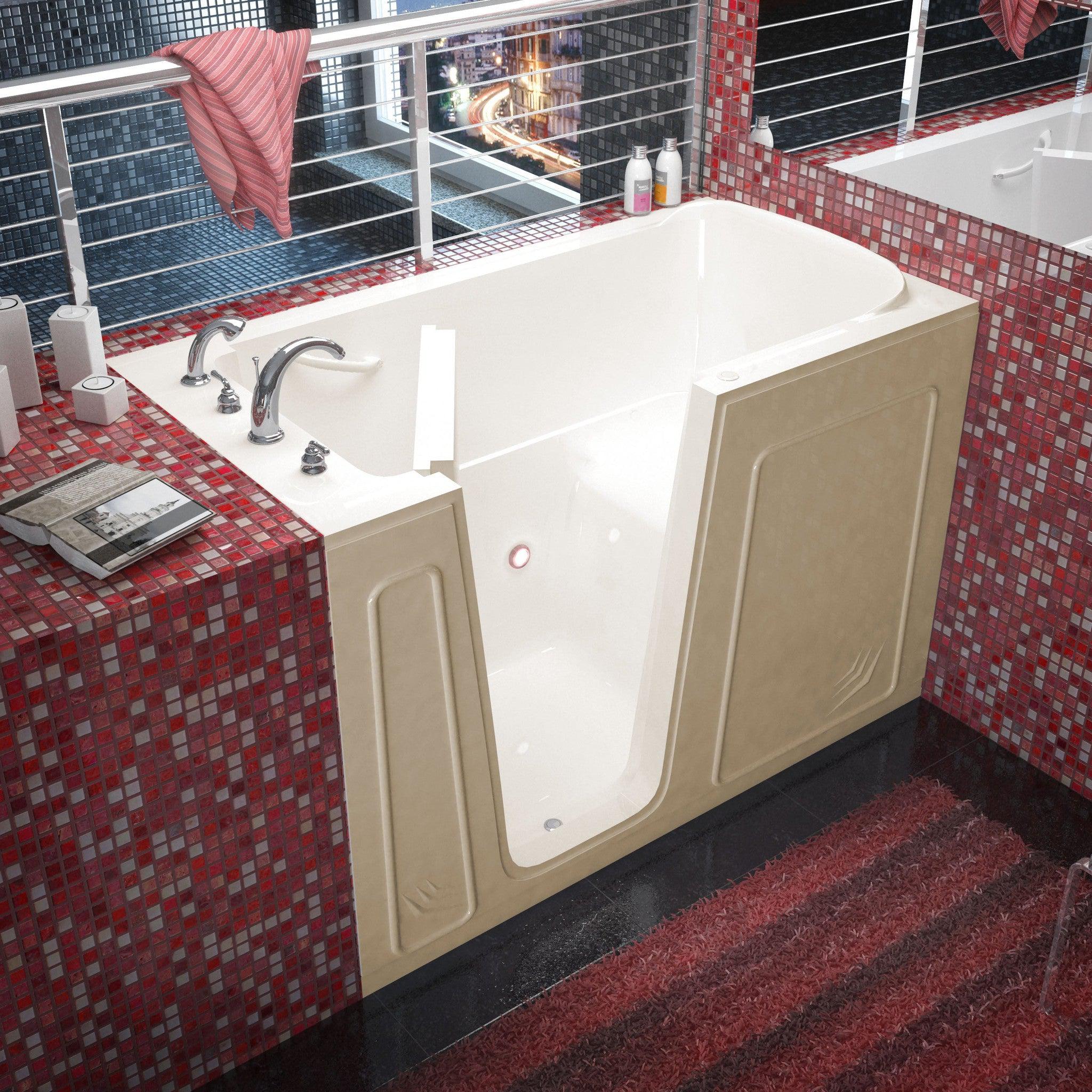 MediTub Walk-In 32 "x 60" Left Drain Biscuit Soaking Walk-In Bathtub ...