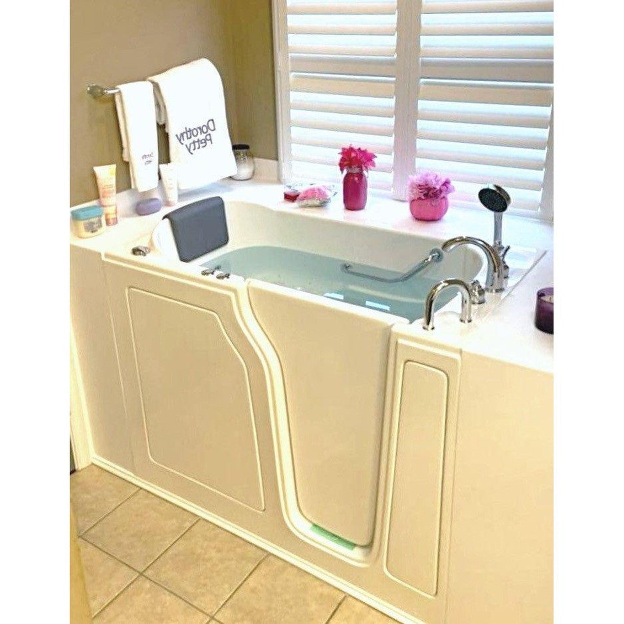Mobility Bathworks 30"W x 52"L x 40"H Walk-In Right Hand Air Jetted Tu ...