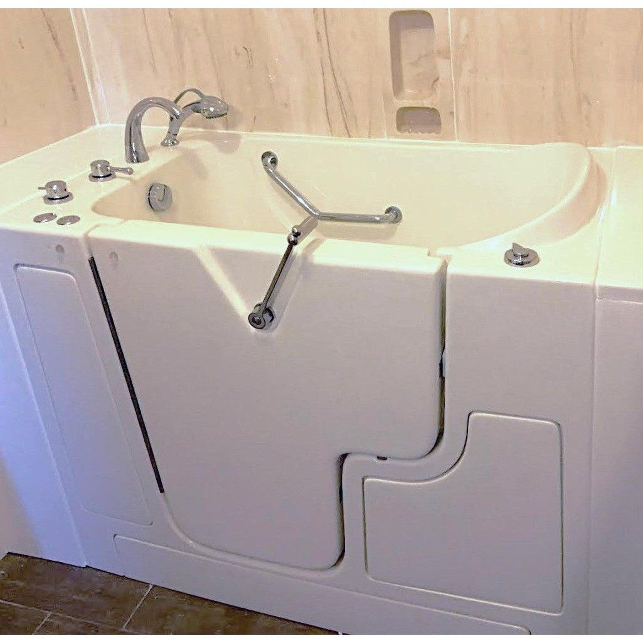 Mobility Bathworks 30"W x 52"L x 41"H Walk-In Left Hand Water Jetted T ...