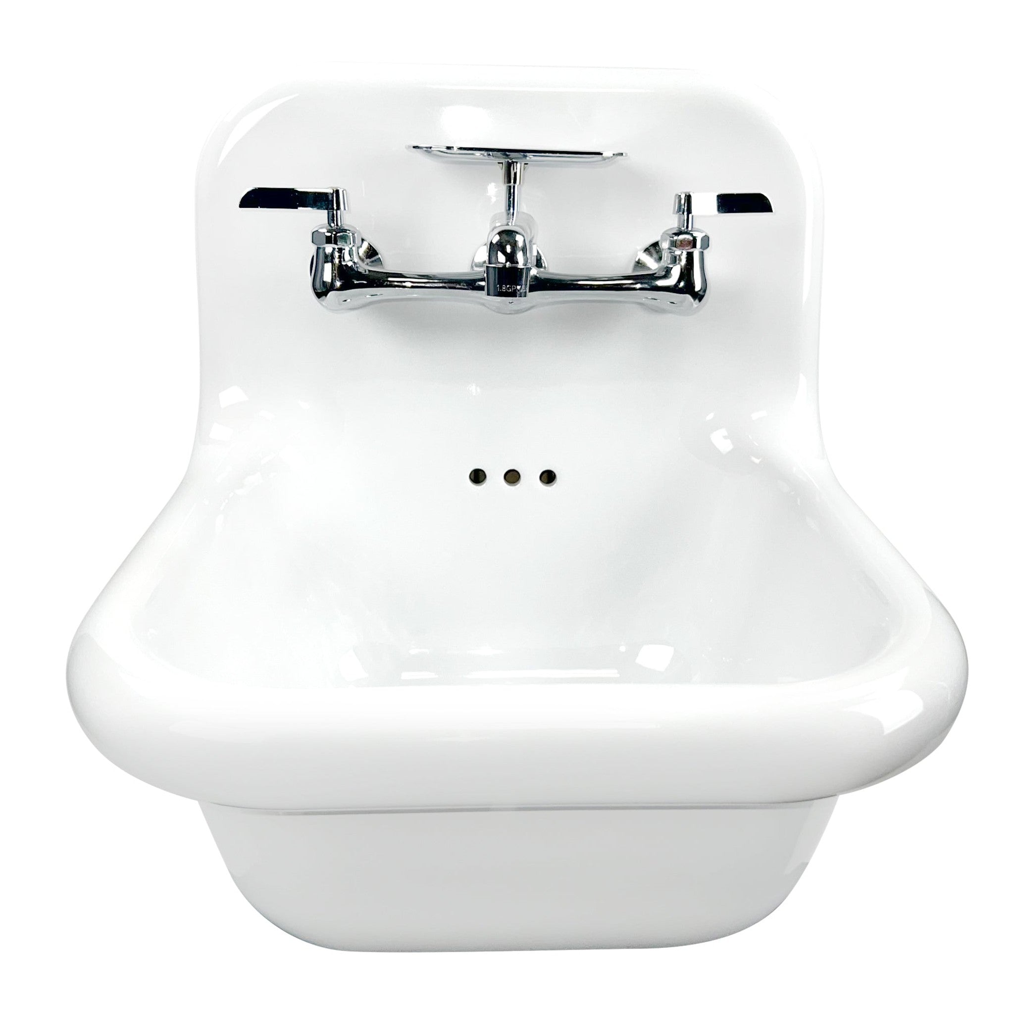 Nantucket Sinks Victorian Collection 17" Irregular Wall-Mounted Glazed ...