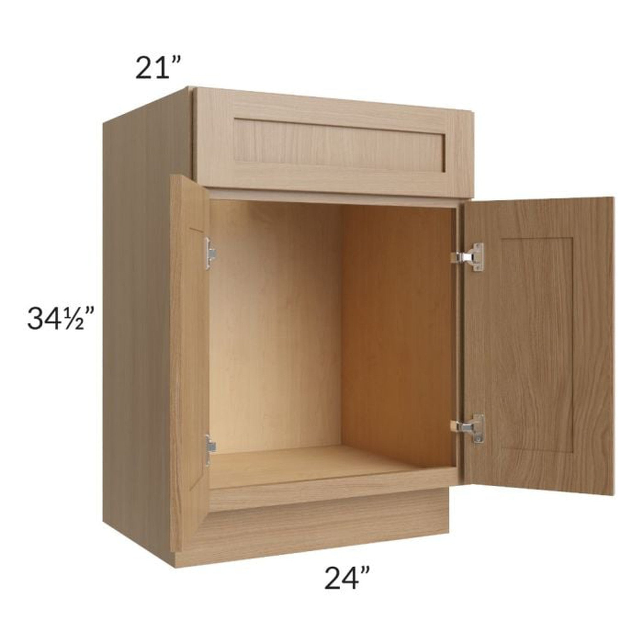 RTA Asheville Rift Oak Shaker 24" Vanity Sink Base Cabinet – US Bath Store