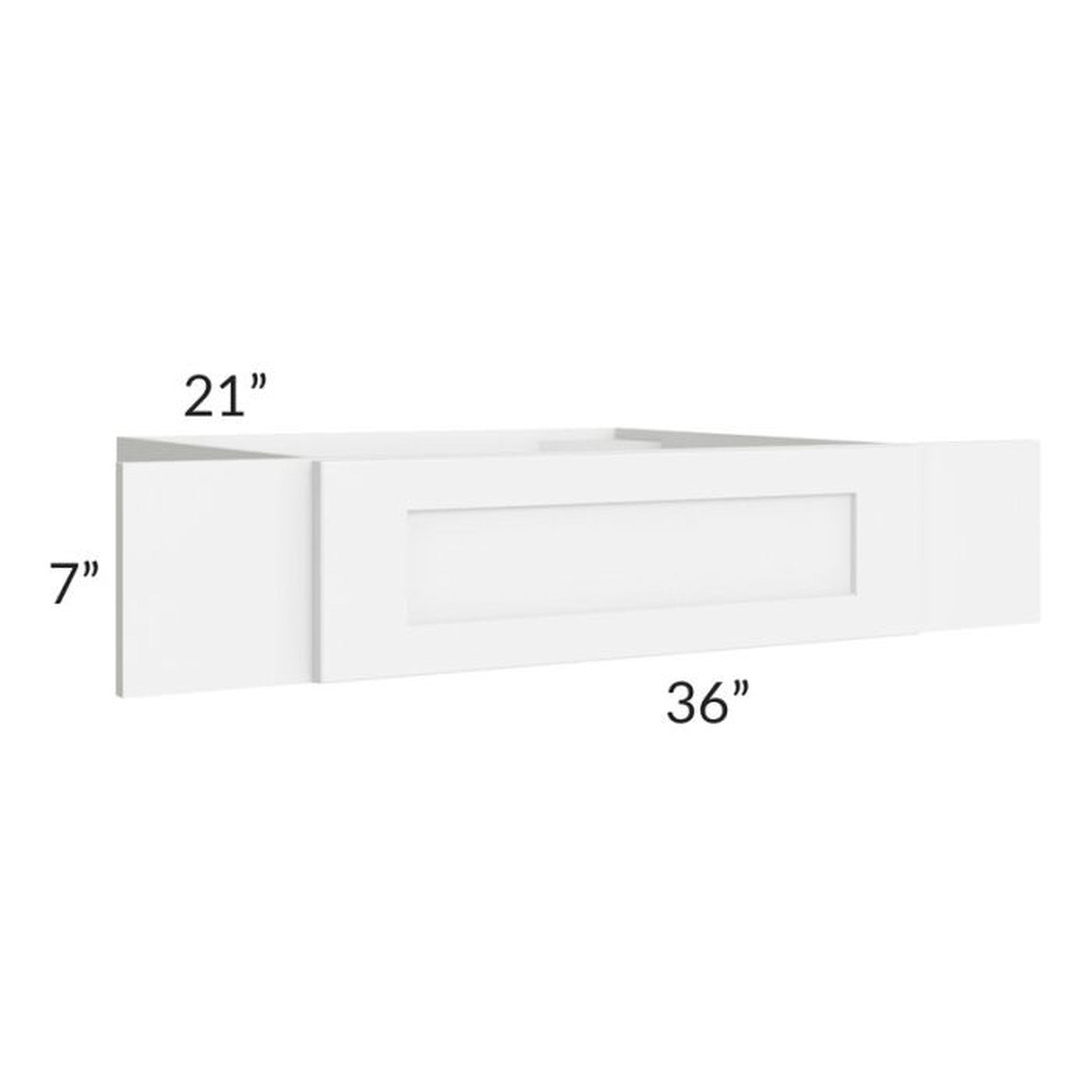 RTA Brilliant White Shaker 36" Vanity Knee Drawer (Can Be Trimmed) – US ...