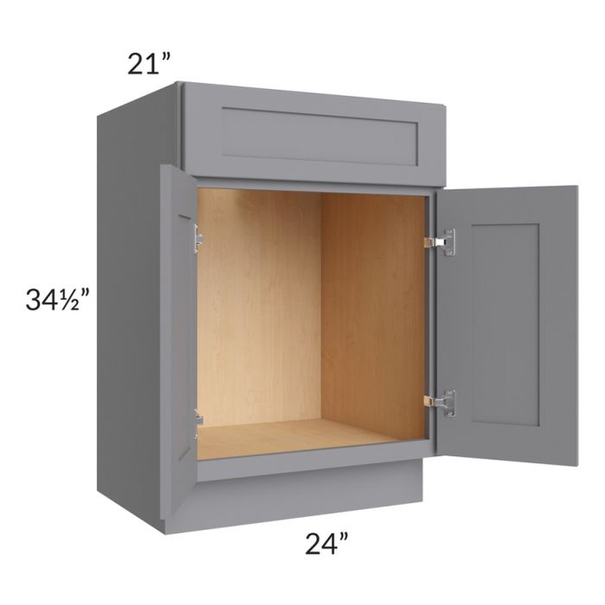 RTA Graphite Grey Shaker 24" Vanity Base Cabinet – US Bath Store