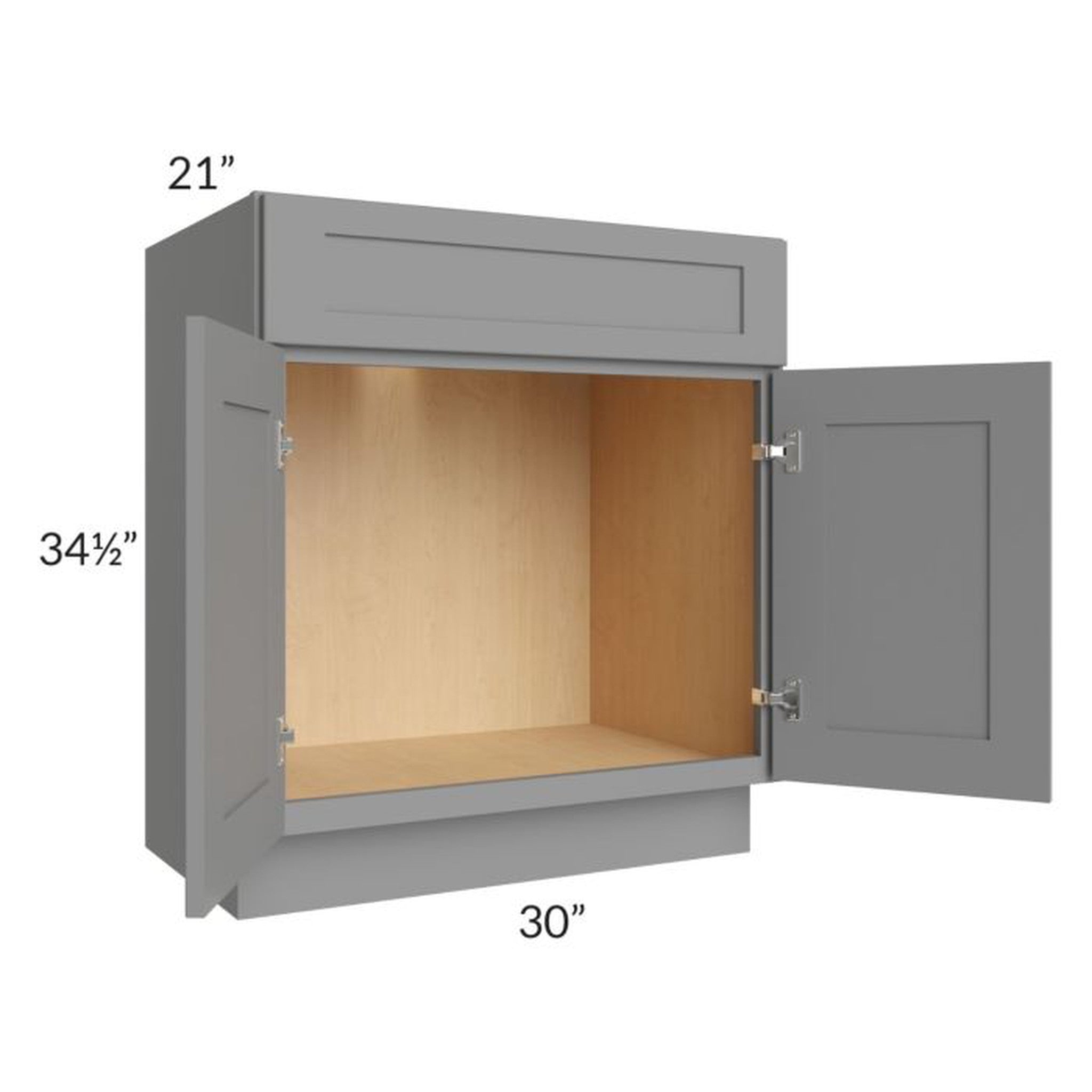 RTA Graphite Grey Shaker 30" Vanity Base Cabinet – US Bath Store