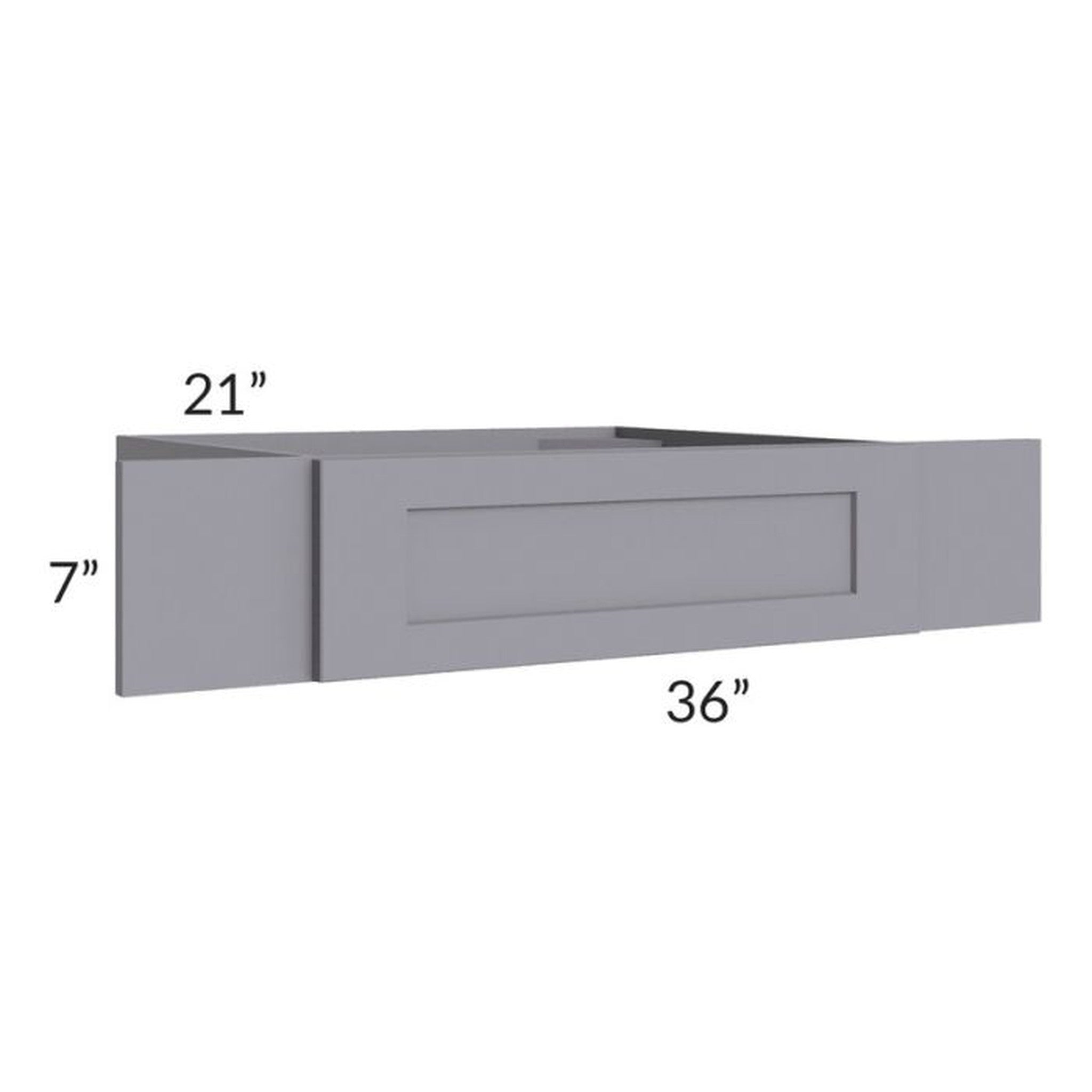 RTA Graphite Grey Shaker 36" Vanity Knee Drawer (Can Be Trimmed) – US ...