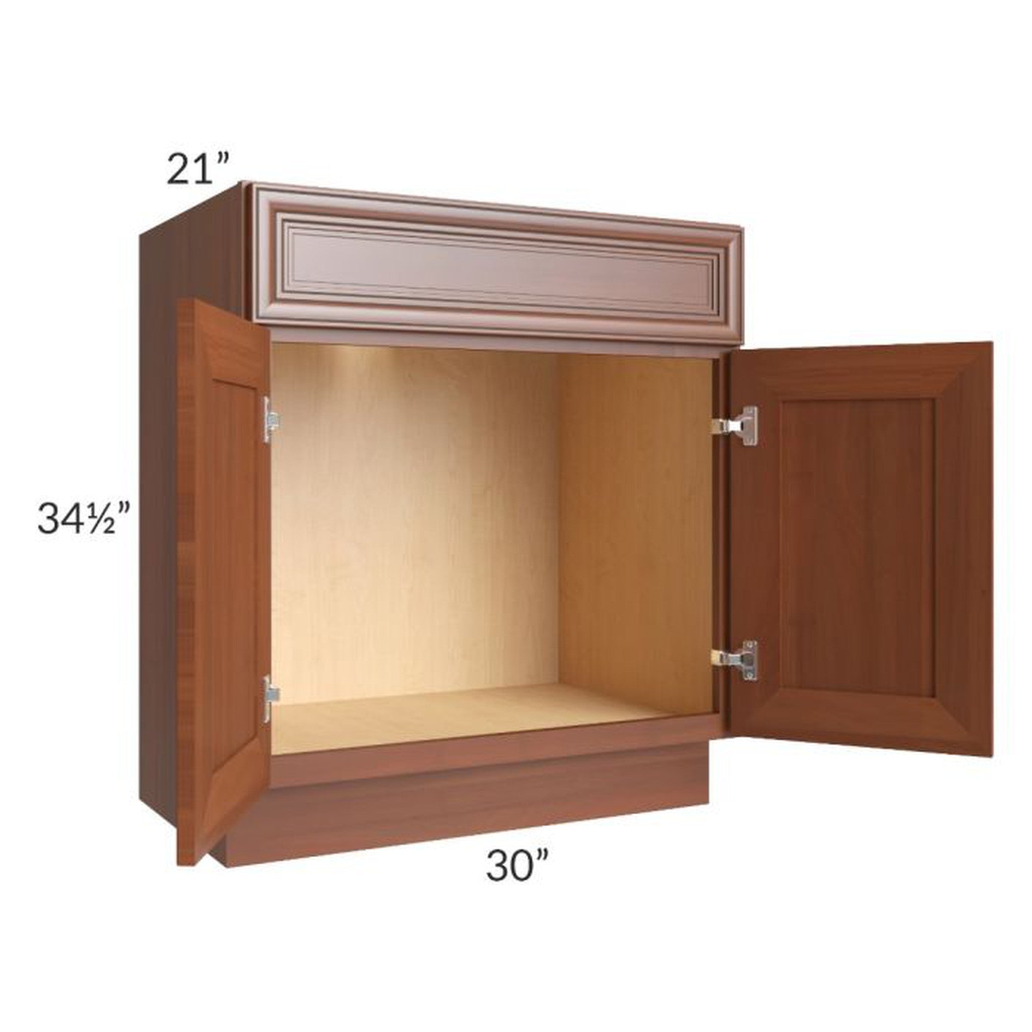 RTA Phoenix Caramel Glaze 30" Vanity Sink Base Cabinet – US Bath Store