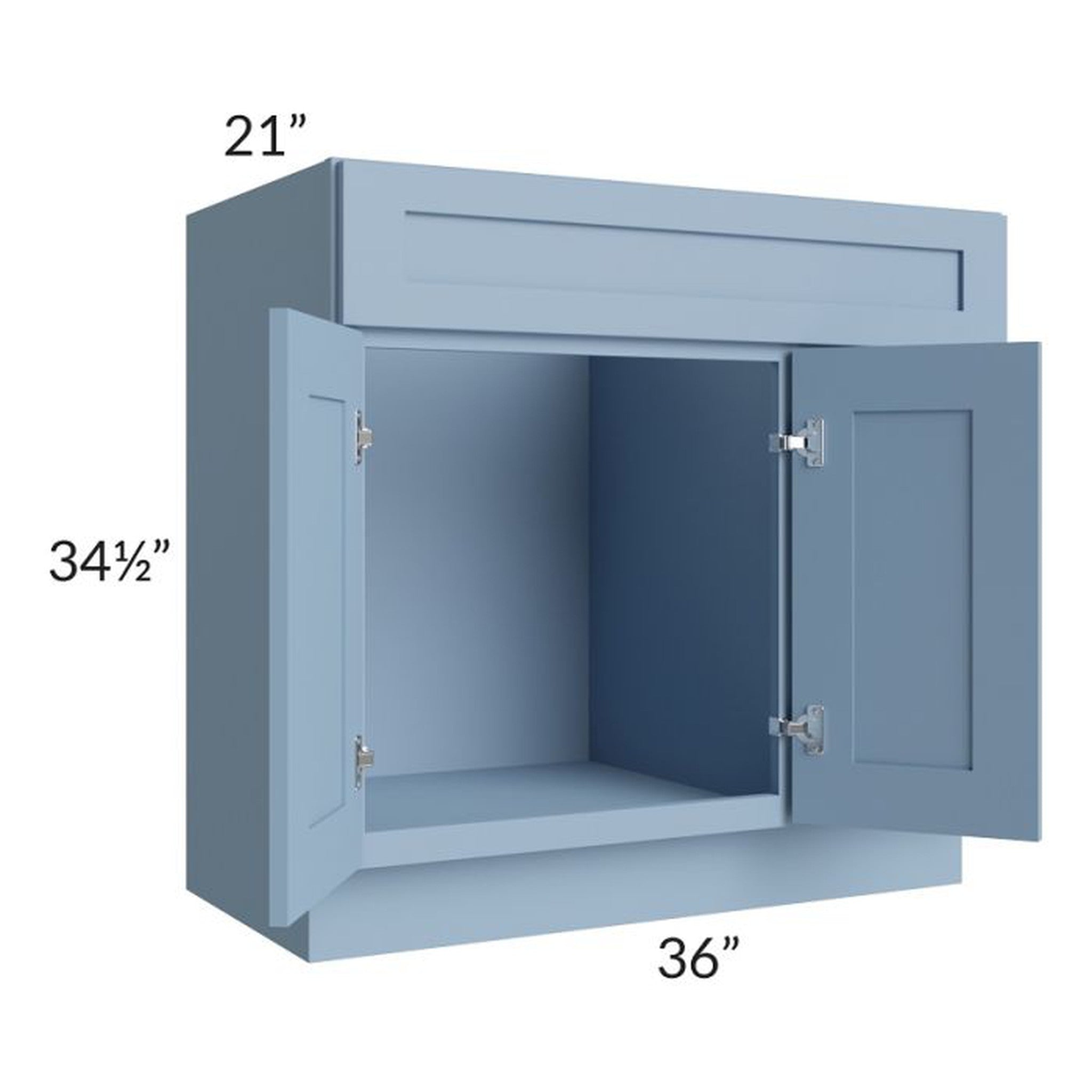 RTA Sky Blue Shaker 36" Bathroom Vanity - BDR – US Bath Store