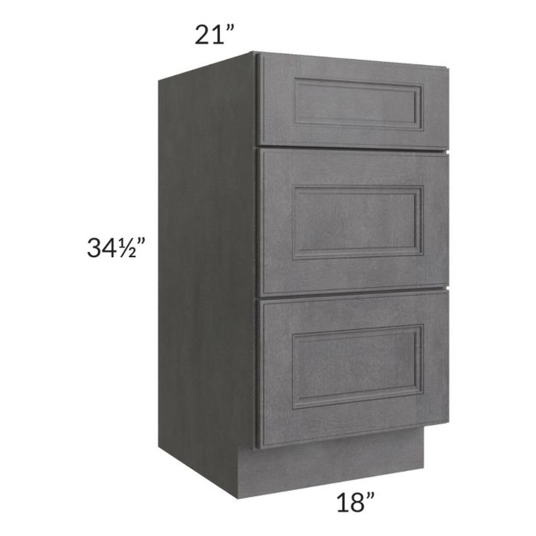 RTA Stone Grey 18" Vanity Three Drawer Base Cabinet – US Bath Store