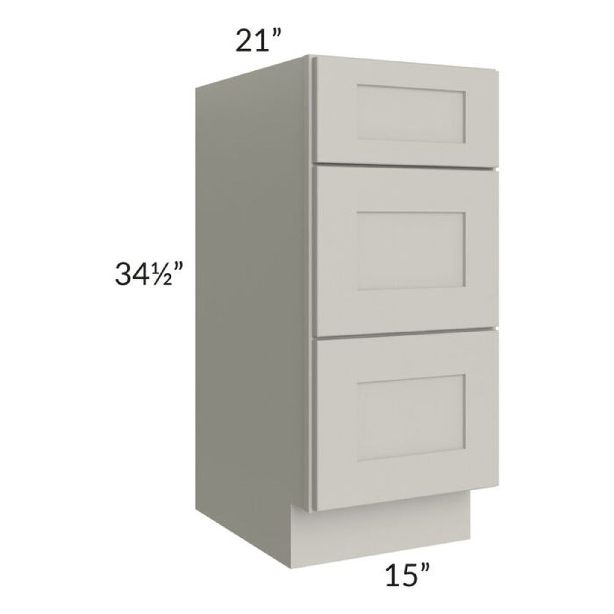 RTA Stone Shaker 15" 3-Drawer Vanity Base Cabinet – US Bath Store