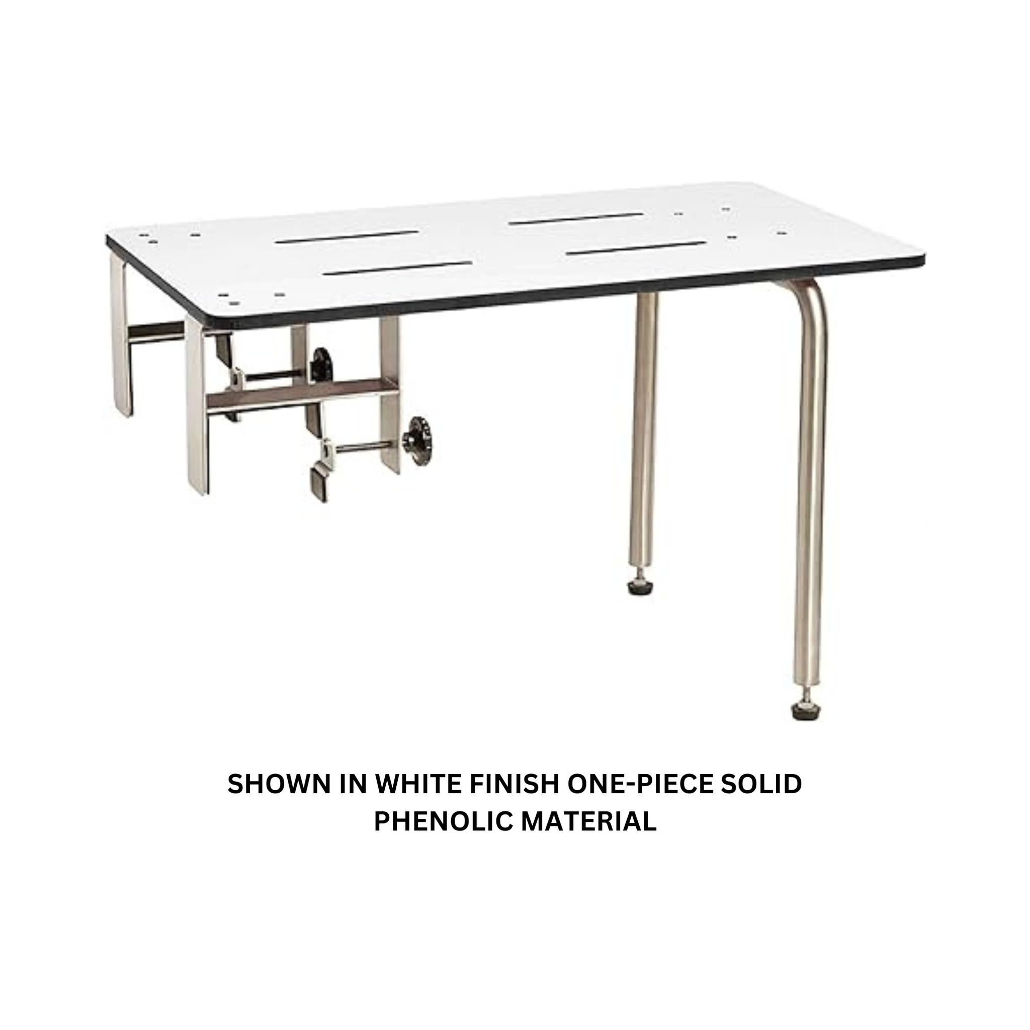 Seachrome Ventura 27" W x 18" H Aged Ash One-Piece Solid Phenolic Seat ...