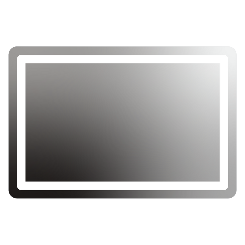 Seura Allegro 54" W x 36" H None Dimming Rounded Rectangle LED Lighted ...