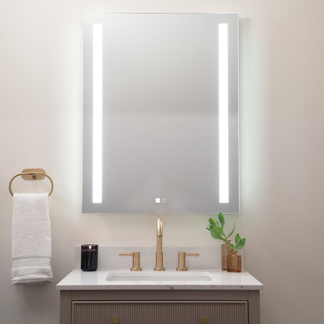 Seura Legato 28" x 36" Wall-Mounted LED Lighted Mirror – US Bath Store