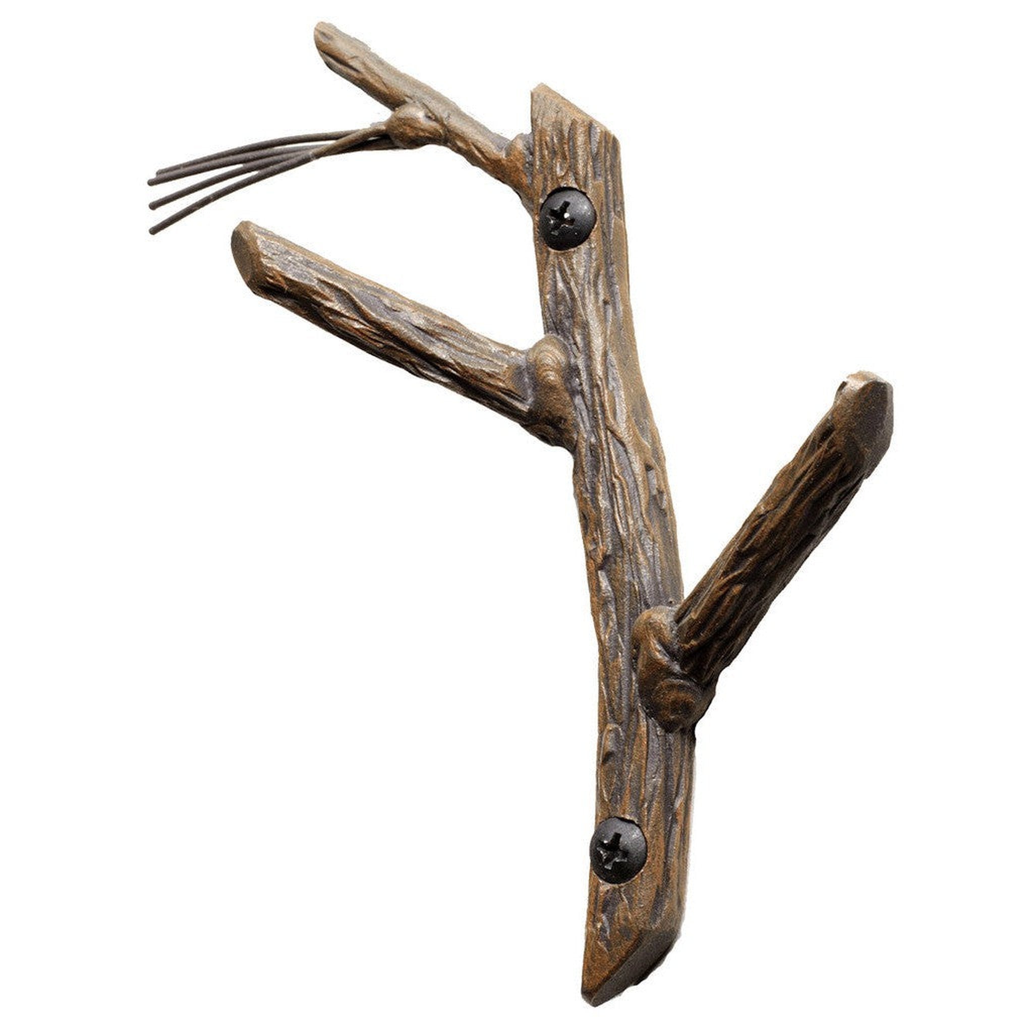 Stone County Ironworks Pine 6" Hand Rubbed Pewter Iron Double Hook Wit ...
