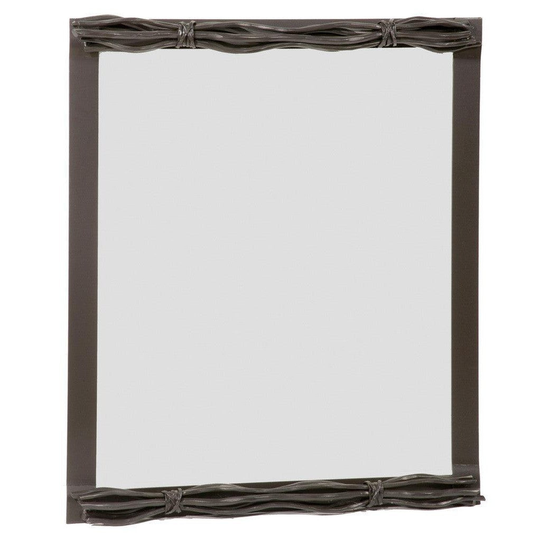 Stone County Ironworks Rush 21" x 26" Small Hand Rubbed Bronze Iron Wa ...
