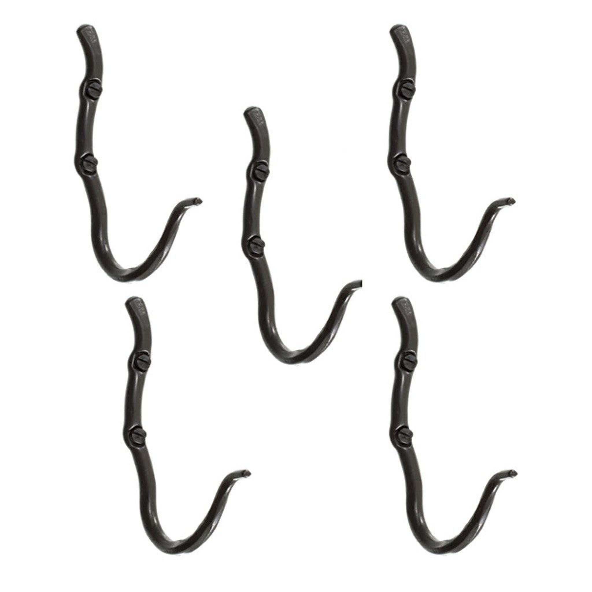 Stone County Ironworks Rush 9" 5-Piece Natural Bark Iron Single Hook S ...