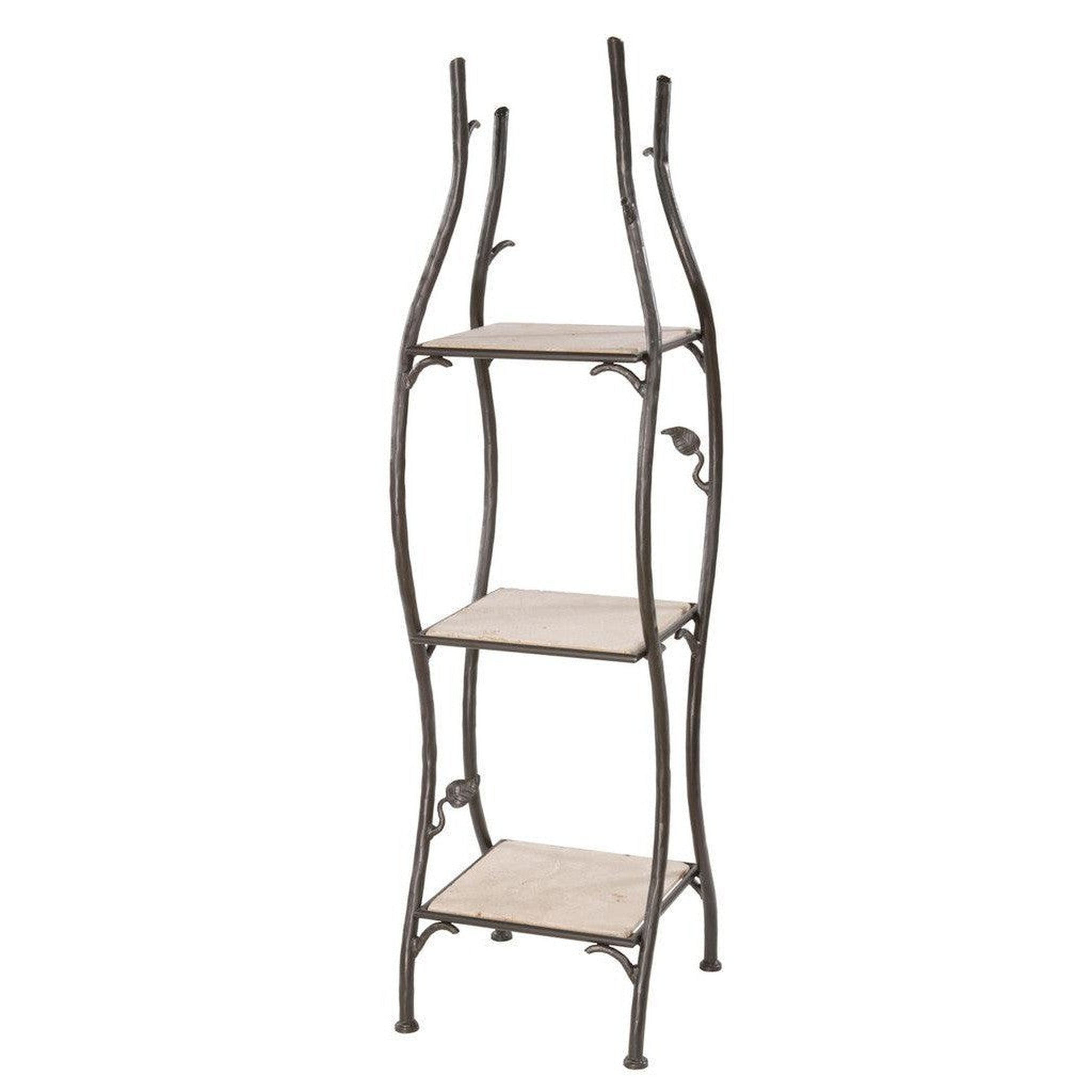 Stone County Ironworks Sassafras 15" 3-Tier Hand Rubbed Pewter Iron St ...