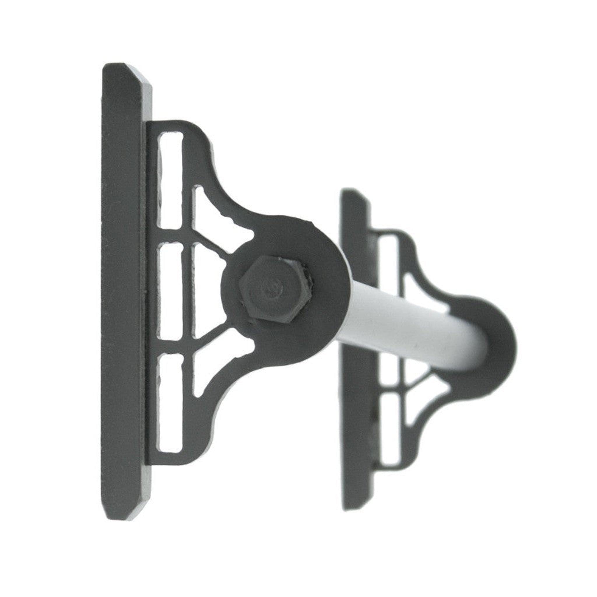 Stone County Ironworks Trestle 32" Chalk White Iron Towel Bar With Gol ...