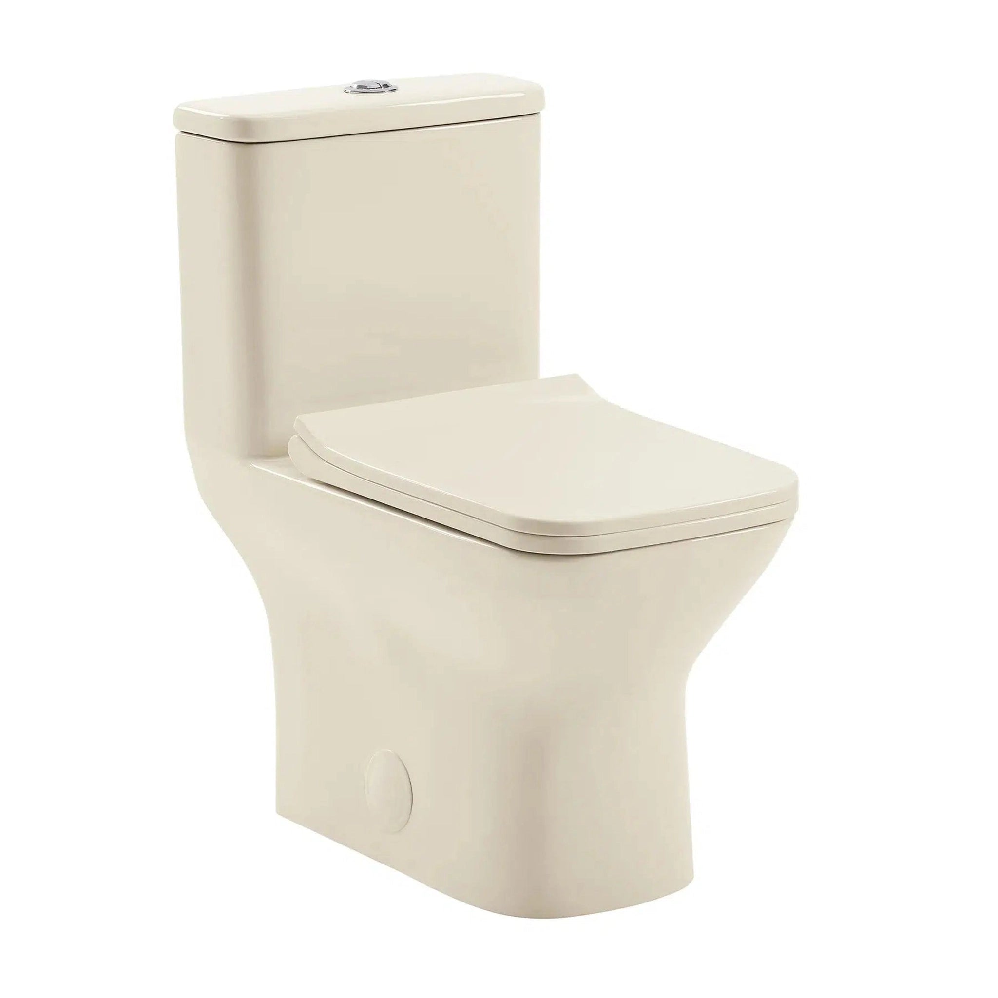 Swiss Madison Carré 15" x 30" One-Piece Bisque Elongated Square Floor ...