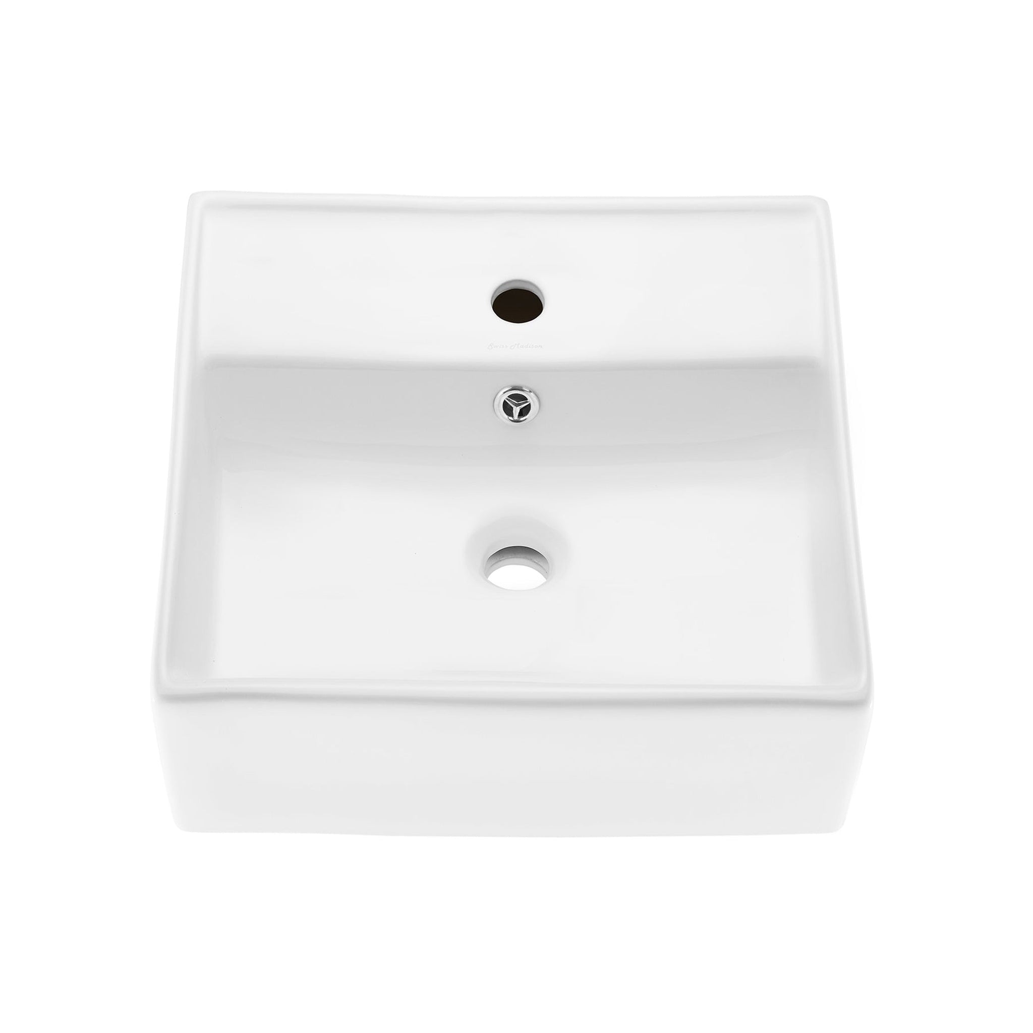 Swiss Madison Claire 15" x 15" Squared White Ceramic Wall-Hung Bathroo ...