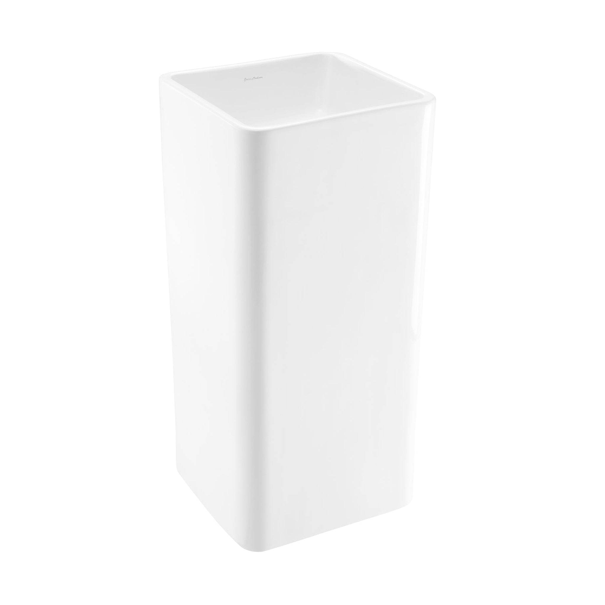 Swiss Madison Claire 16" x 33" Freestanding One-Piece Squared White Pe ...