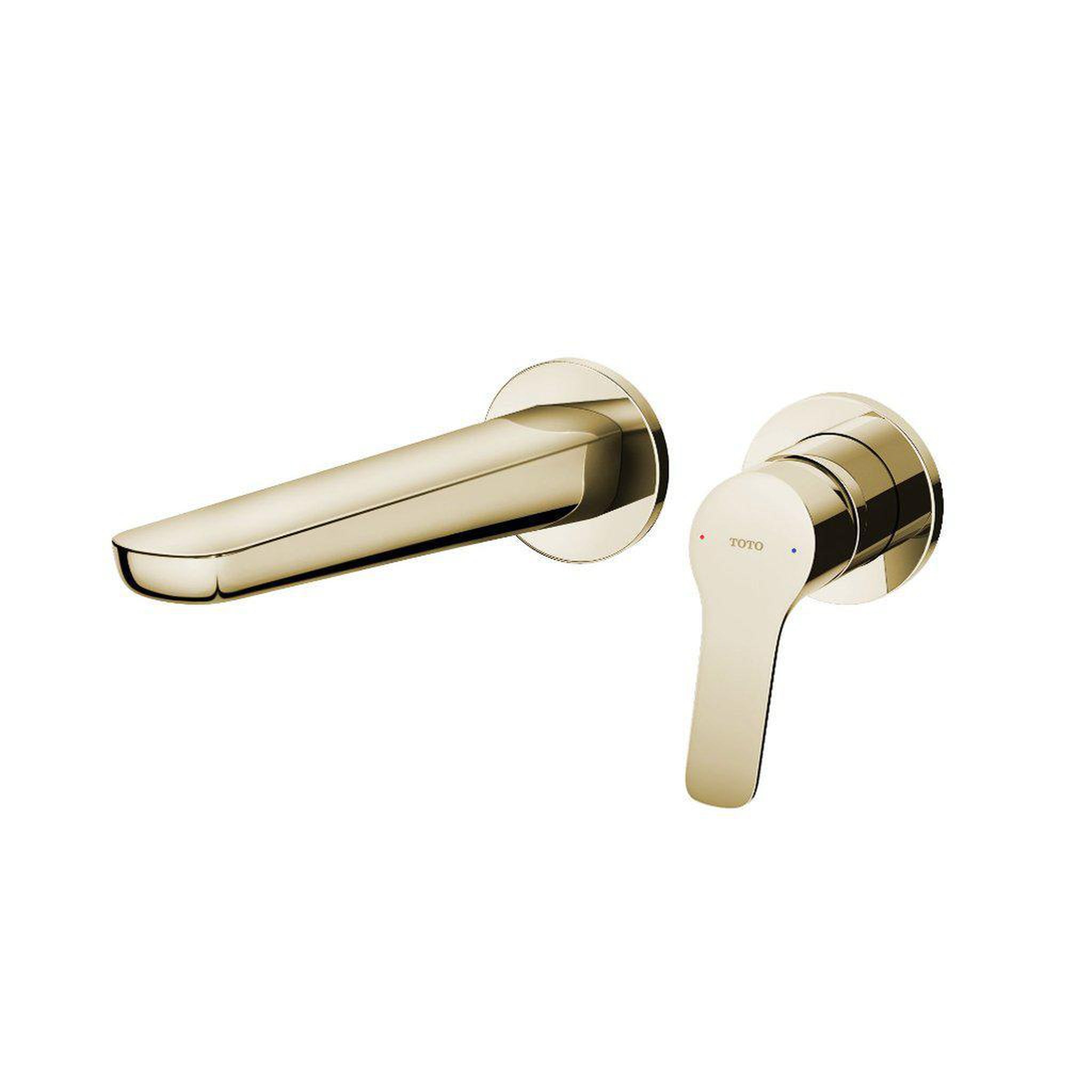 TOTO GS Polished French Gold 1.2 GPM Single-Handle Wall-Mounted Bathro ...