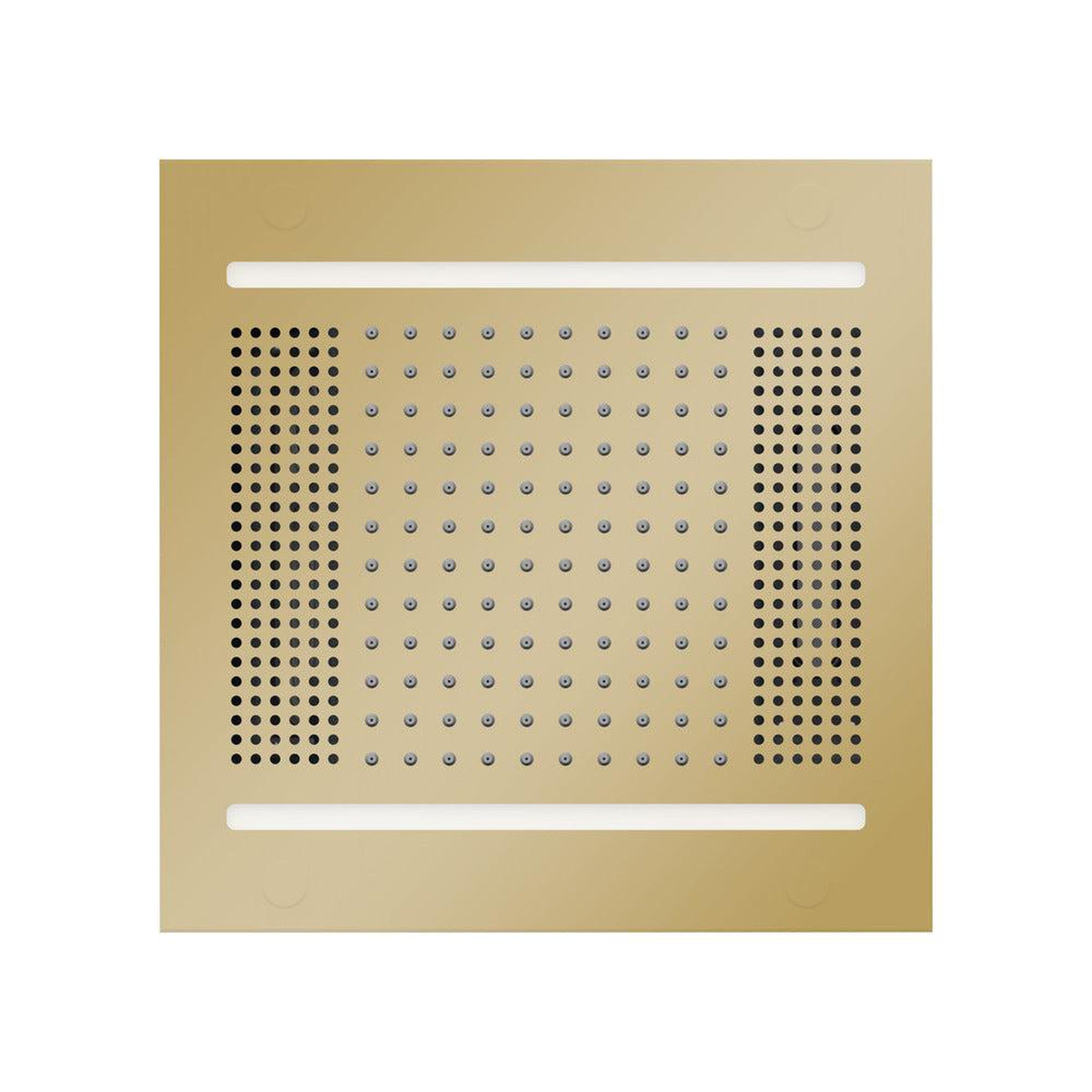 ThermaSol 14" x 14" Polished Brass Finish Hydrovive Light, Sound and R ...