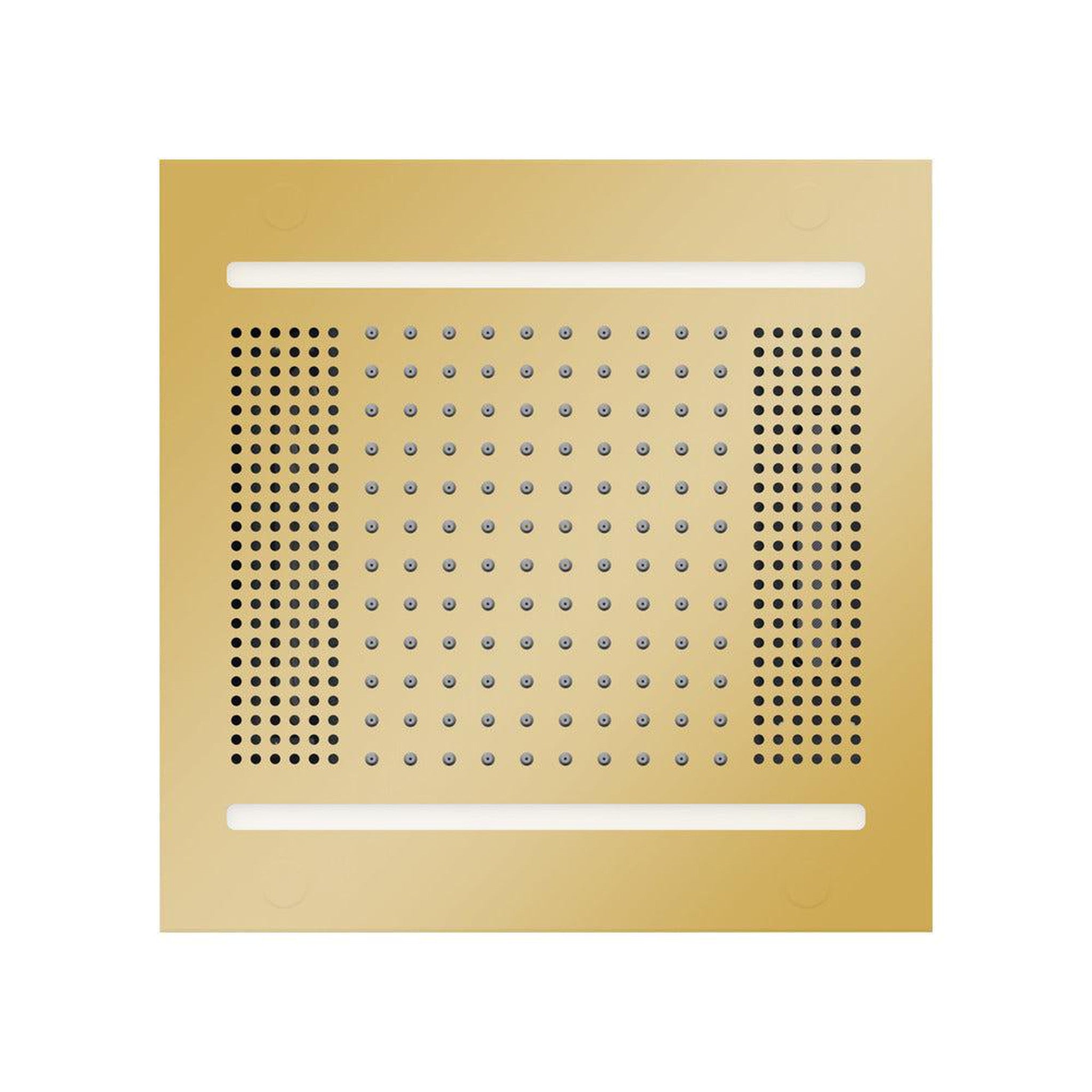 ThermaSol 14" x 14" Polished Gold Finish Hydrovive Light, Sound and Ra ...