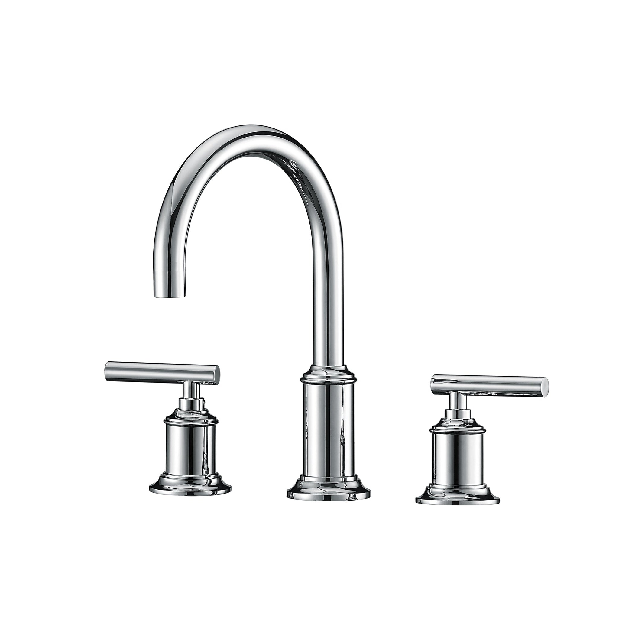 Water Creation Modern Gooseneck Spout Widespread Faucet F2-0014 Chrome ...