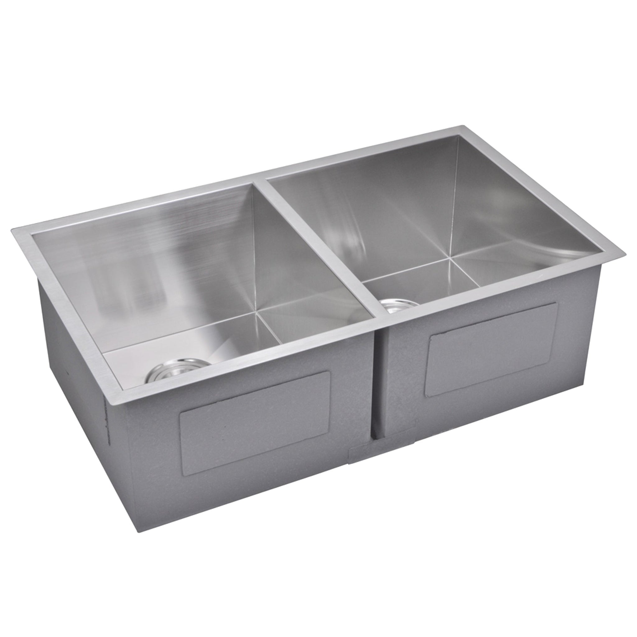 Water Creation Zero Radius 50/50 Double Bowl Stainless Steel Hand Made ...