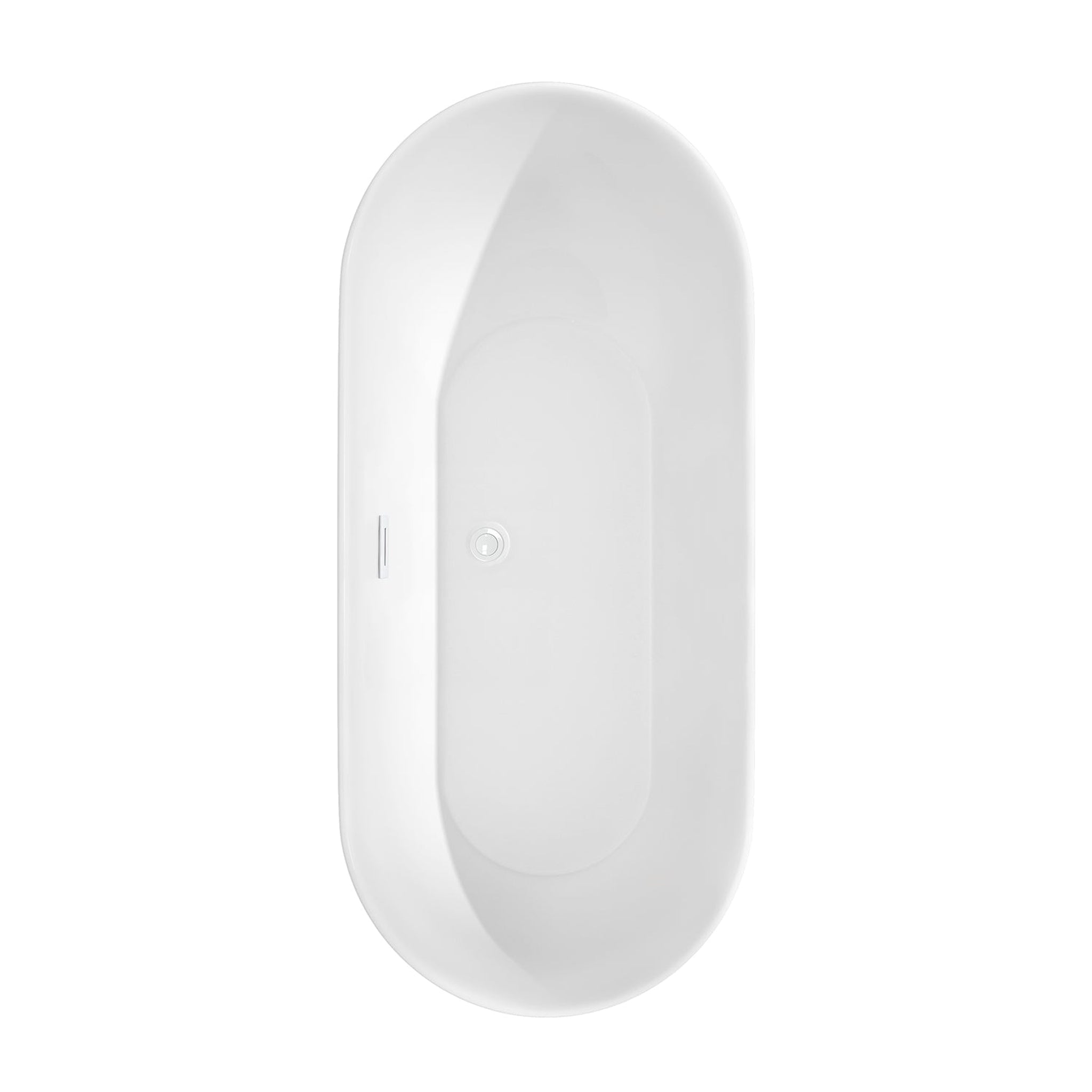 Wyndham Collection Melissa 65" Freestanding Bathtub in White With Shin ...