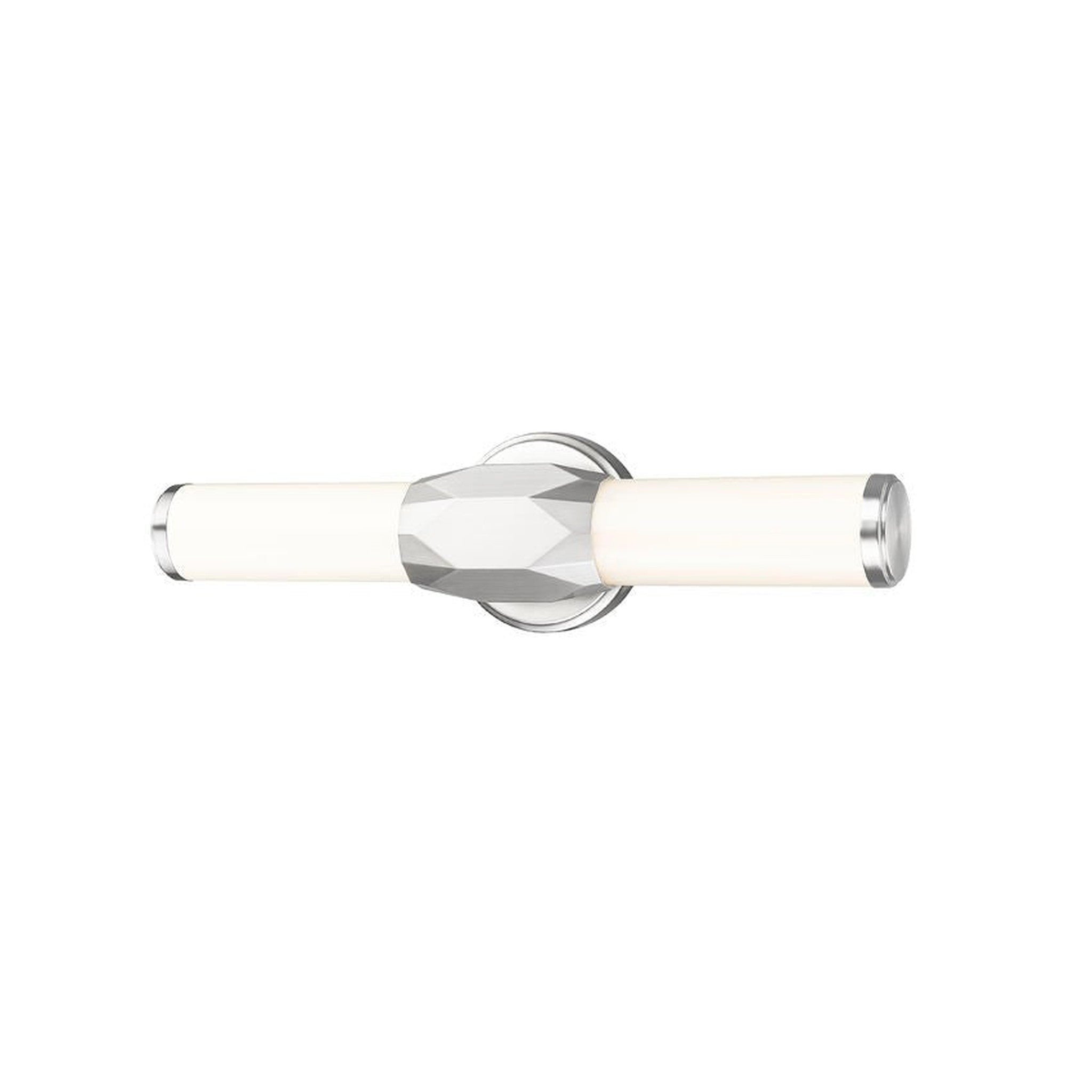 Z-Lite Cooper 18" 1-Light LED Brushed Nickel and Frosted Shade Vanity ...