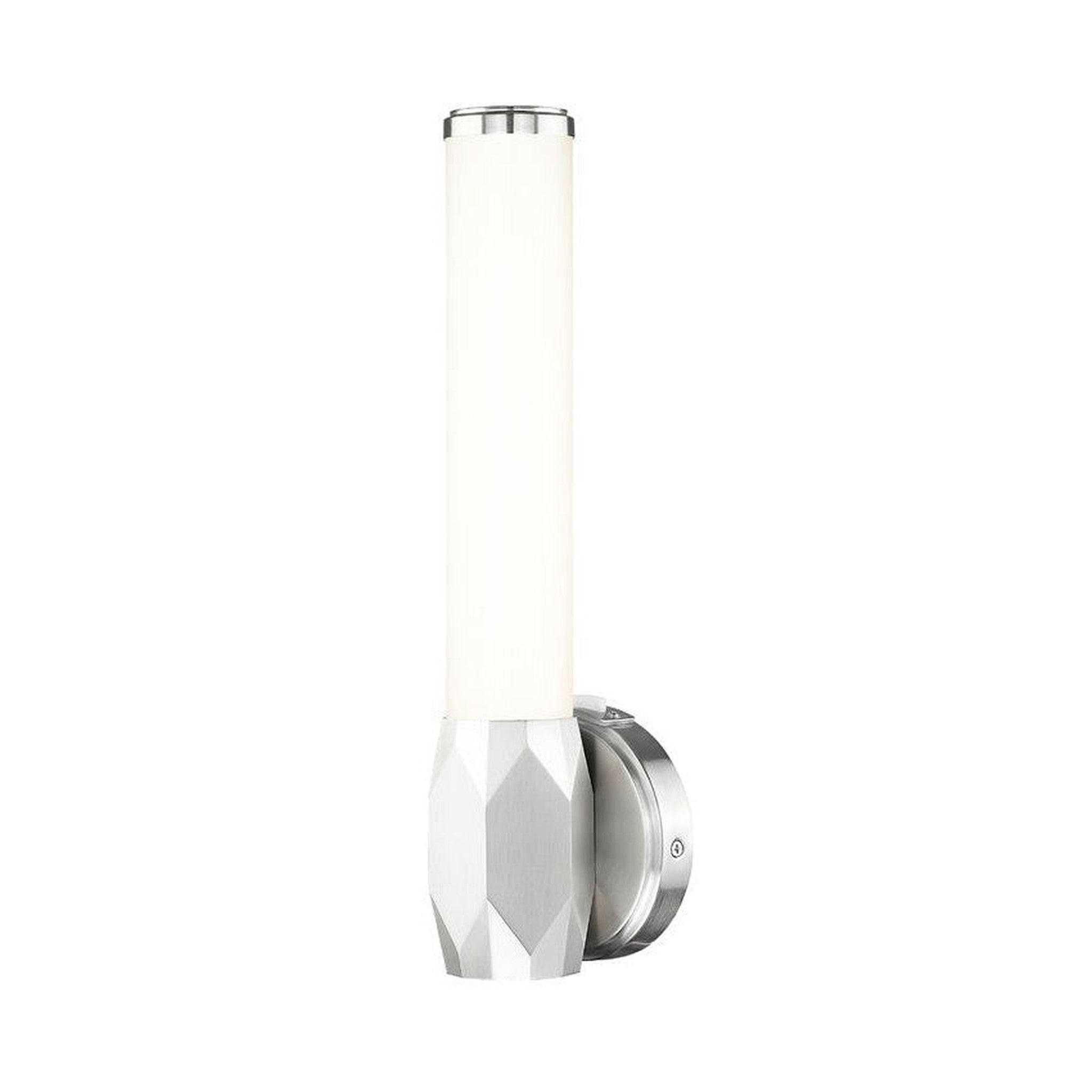 Z-Lite Cooper 5" 1-Light LED Brushed Nickel and Frosted Shade Wall Sco ...