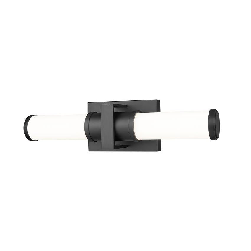 Z-Lite Idris 19" 1-Light LED-Integrated Matte Black Steel Opal White G ...