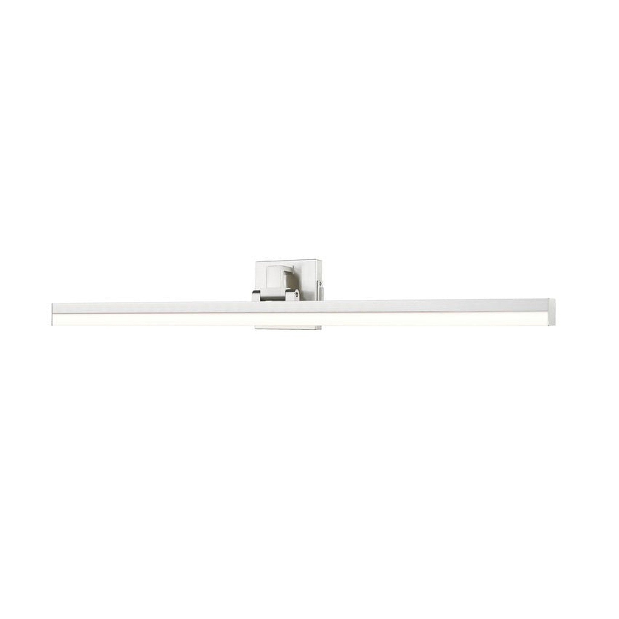 Z-Lite Liam 40" 1-Light LED Brushed Nickel and Frosted Shade Vanity Li ...