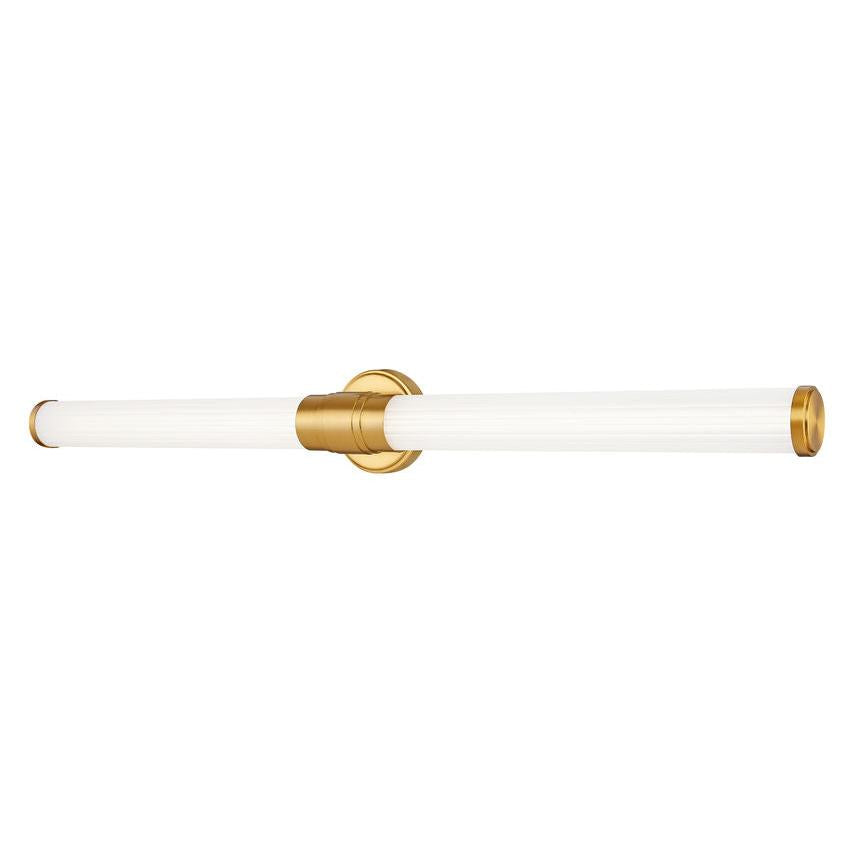 Z-Lite Warwick 40" 1-Light LED-Integrated Modern Gold Steel White Opal ...