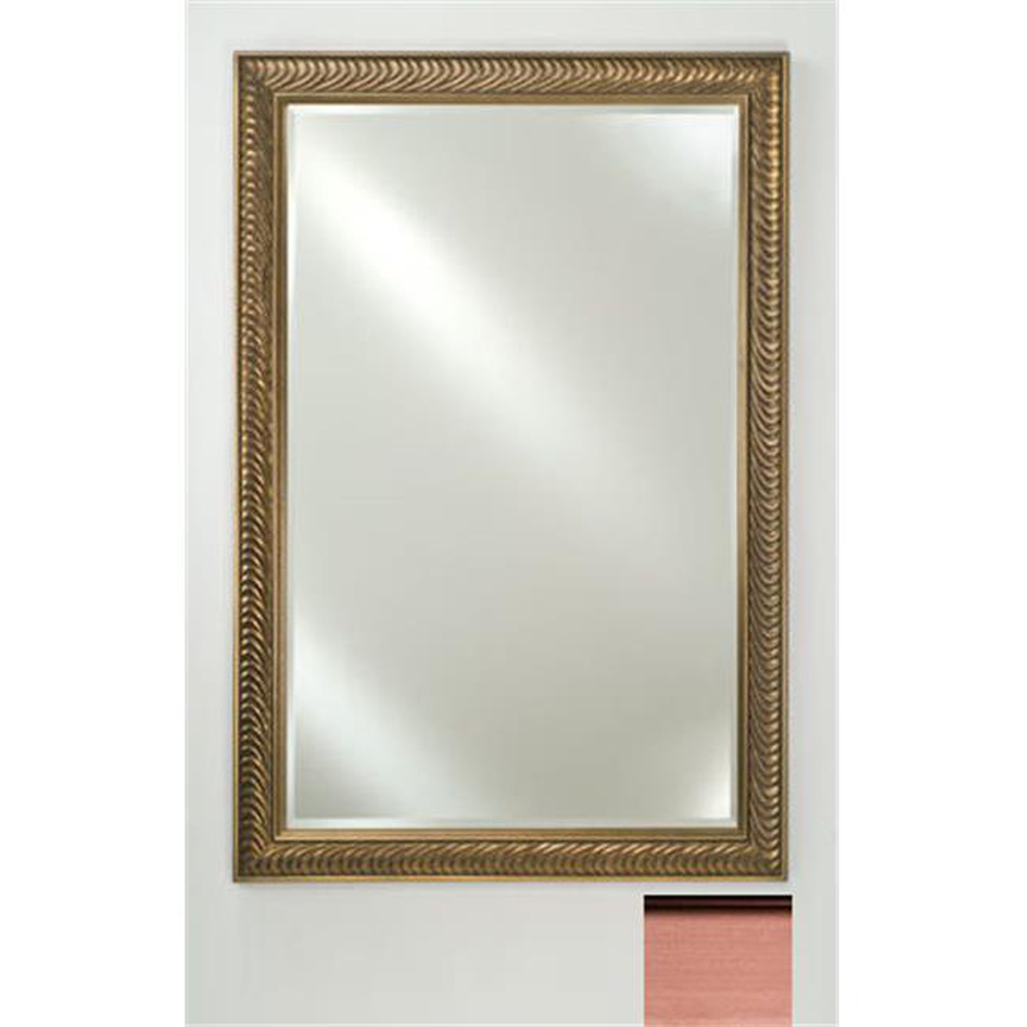 Afina Signature 16" x 22" Soho Brushed Bronze Framed Mirror With Bevel ...