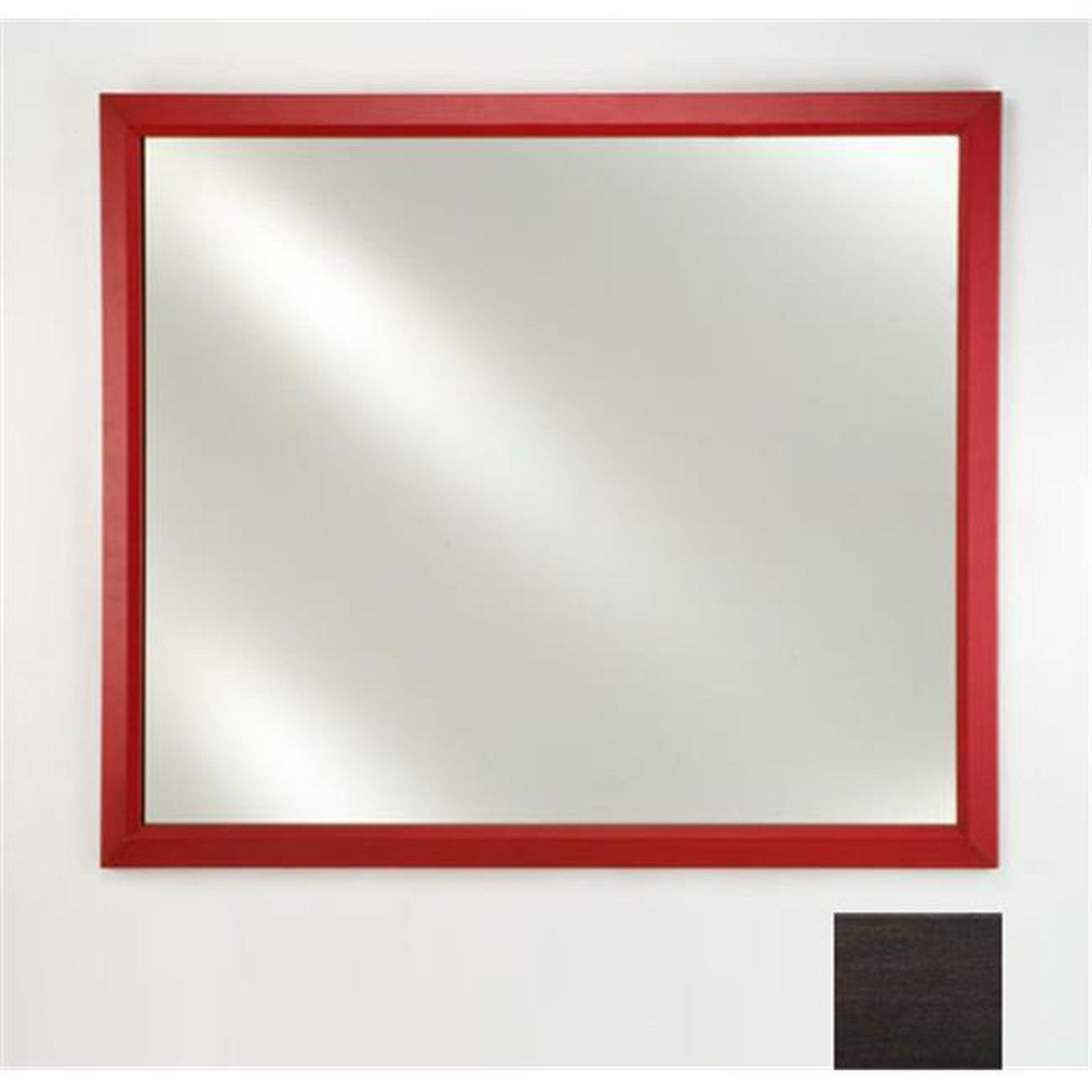 Afina Signature 16" x 22" Tribeca Espresso Framed Mirror With Plain Ed ...