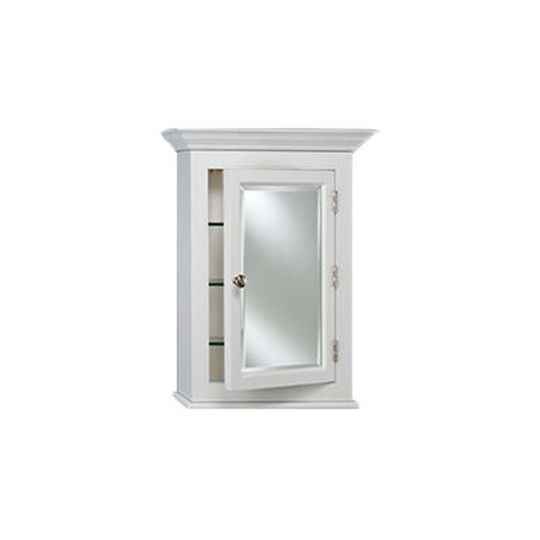 Afina Wilshire I Large White Surface Mount Right Hinged Single Door Me ...