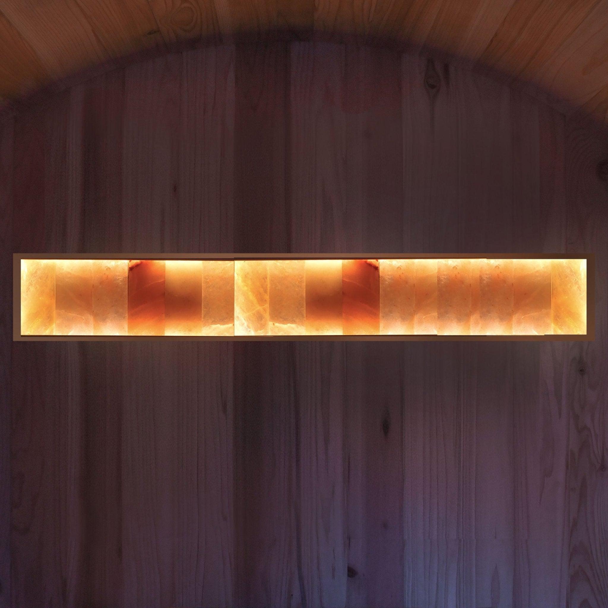 Aleko 62" Himalayan Pink Crystal Sauna Salt Brick Wall Panel – US Bath ...