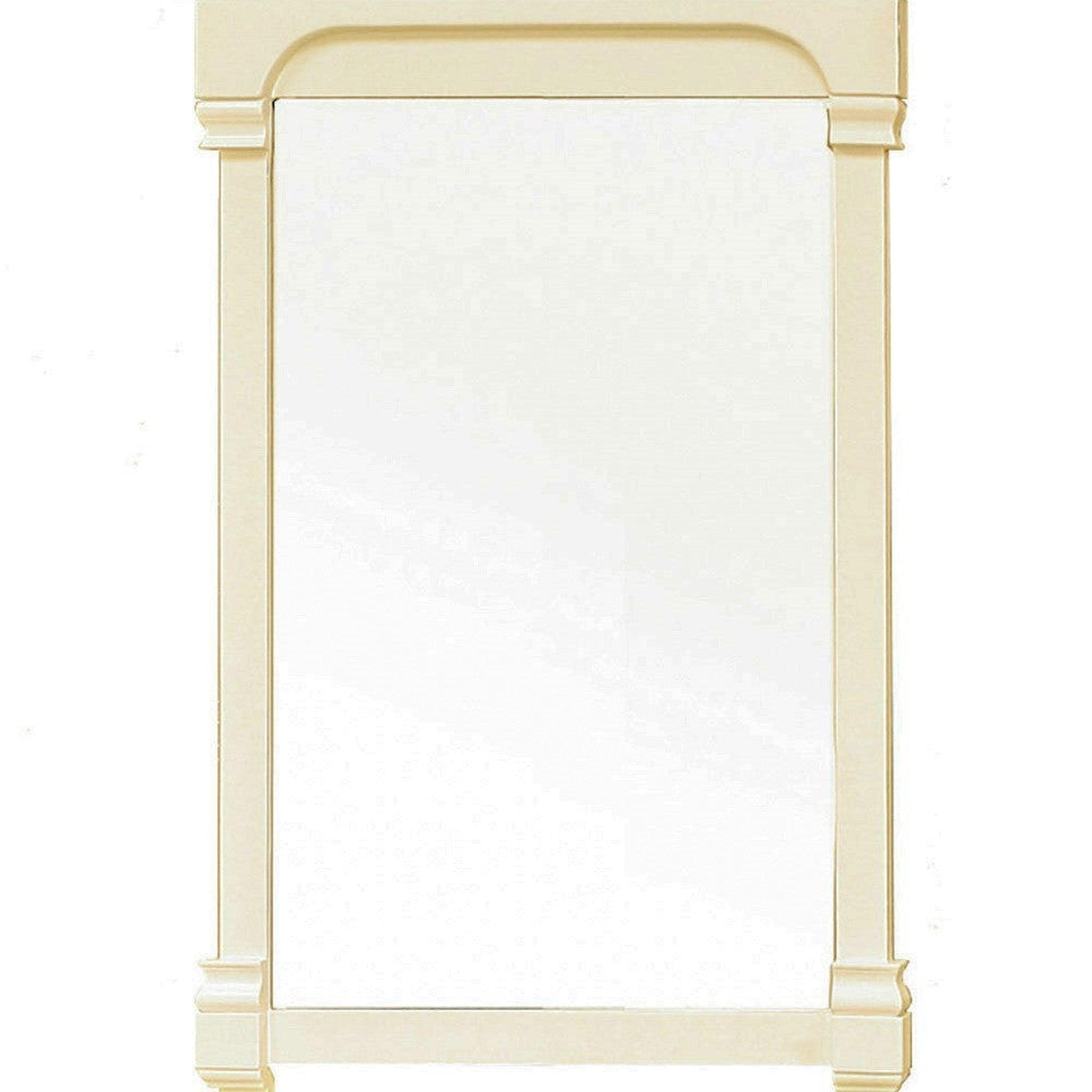 Bellaterra Home 24" x 42" Cream White Rectangle Wall-Mounted Solid Woo ...