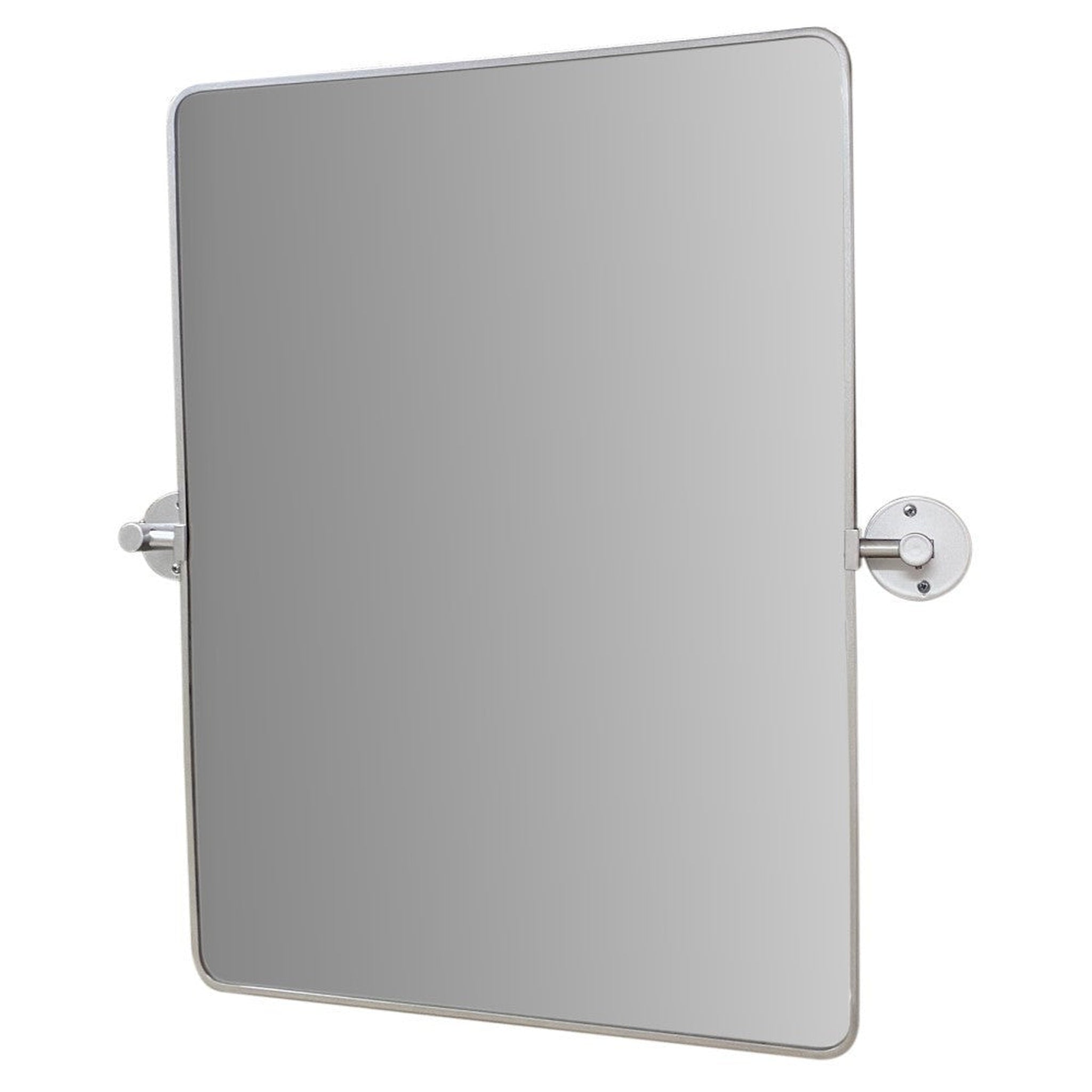 Bellaterra Home 28" x 30" Silver Rectangle Wall-Mounted Steel Framed M ...