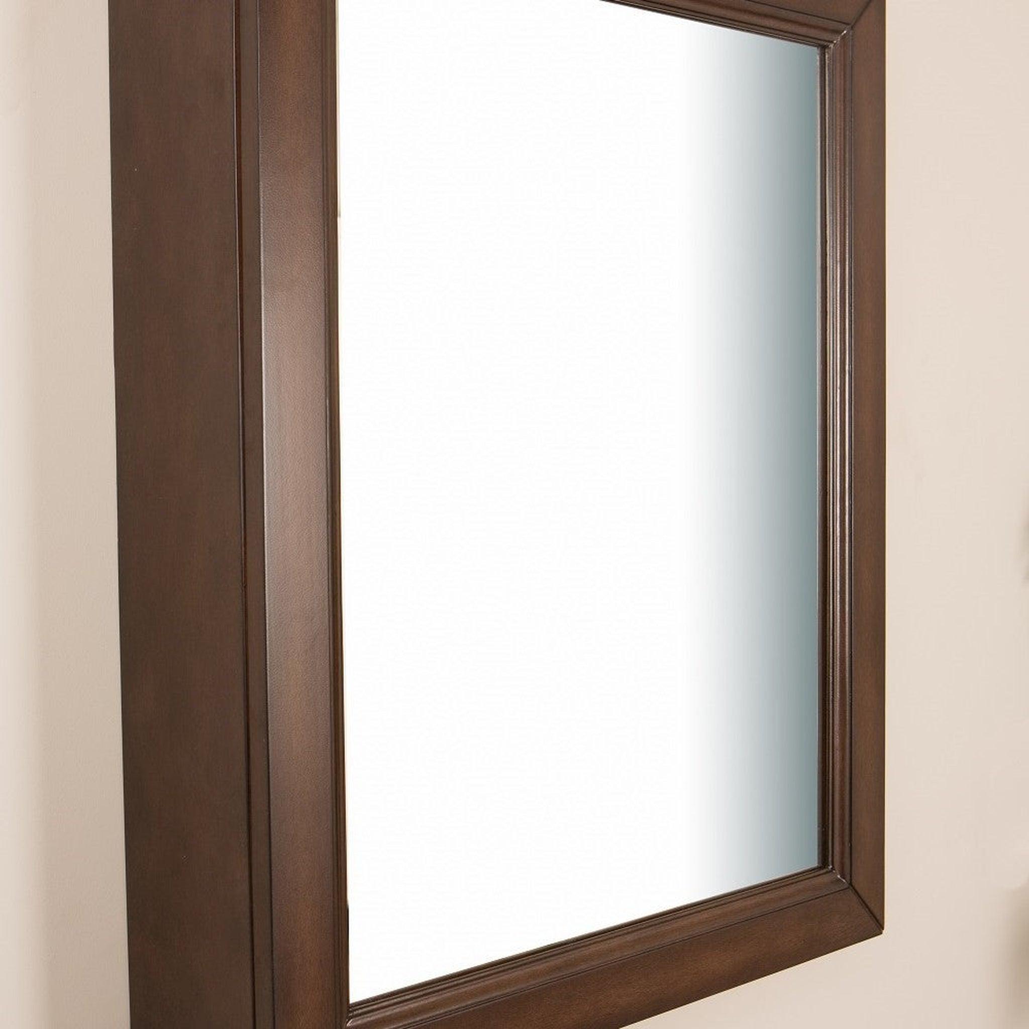 Bellaterra Home 30" x 36" Sable Walnut Rectangle Wall-Mounted Solid Wo ...