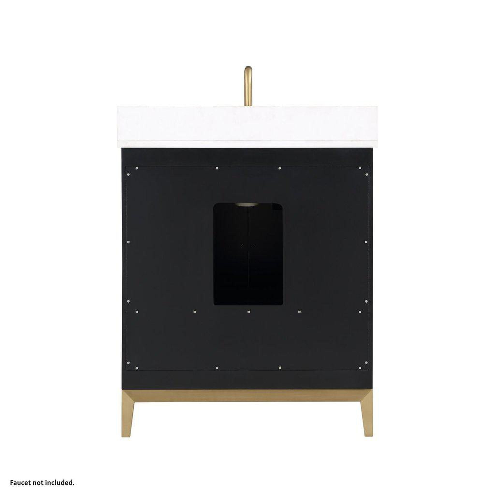 Bemma Design Gracie 30" Midnight Black Solid Wood Freestanding Bathroo – US Bath Store