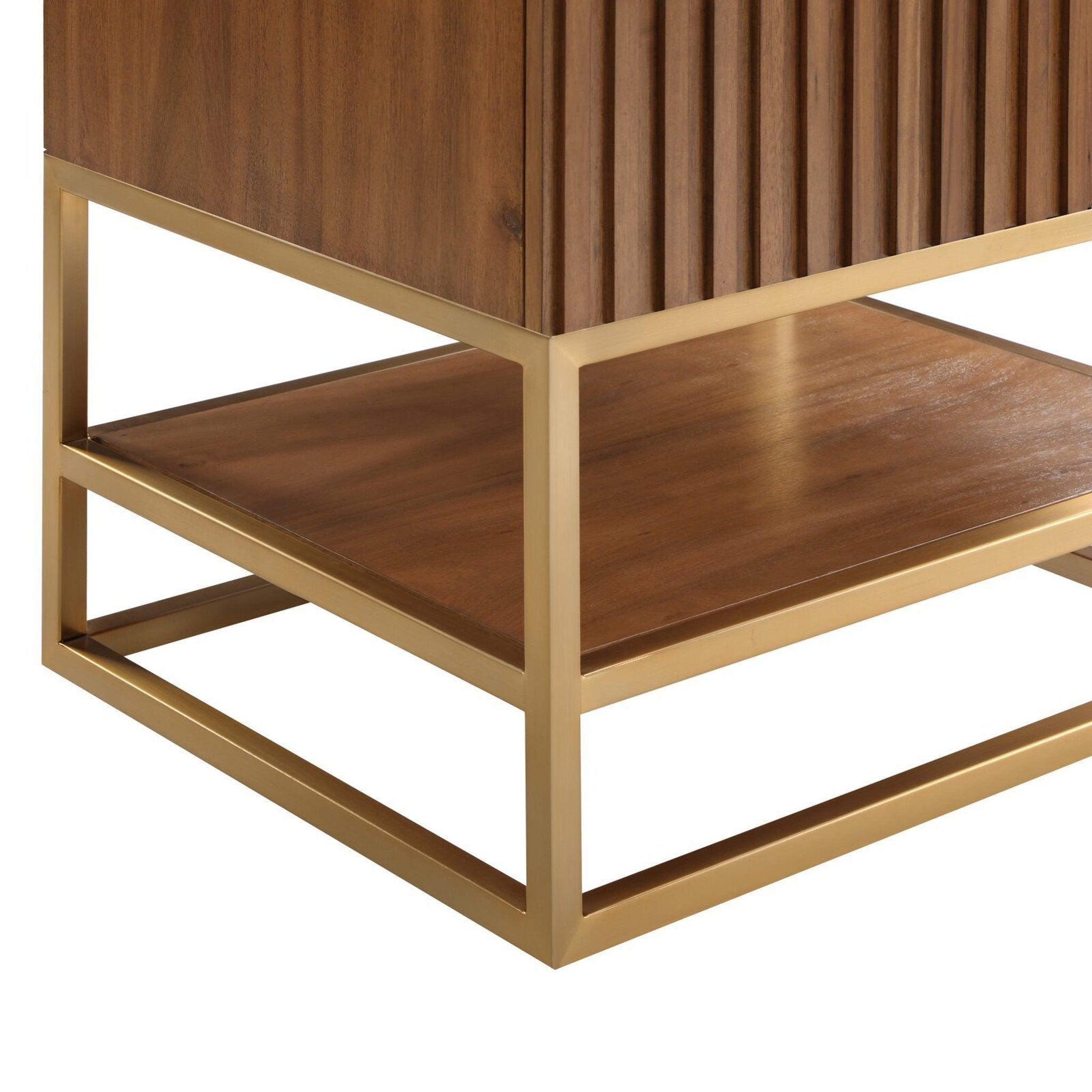 Bemma Design Terra 30" Walnut Solid Wood Freestanding Bathroom Vanity ...