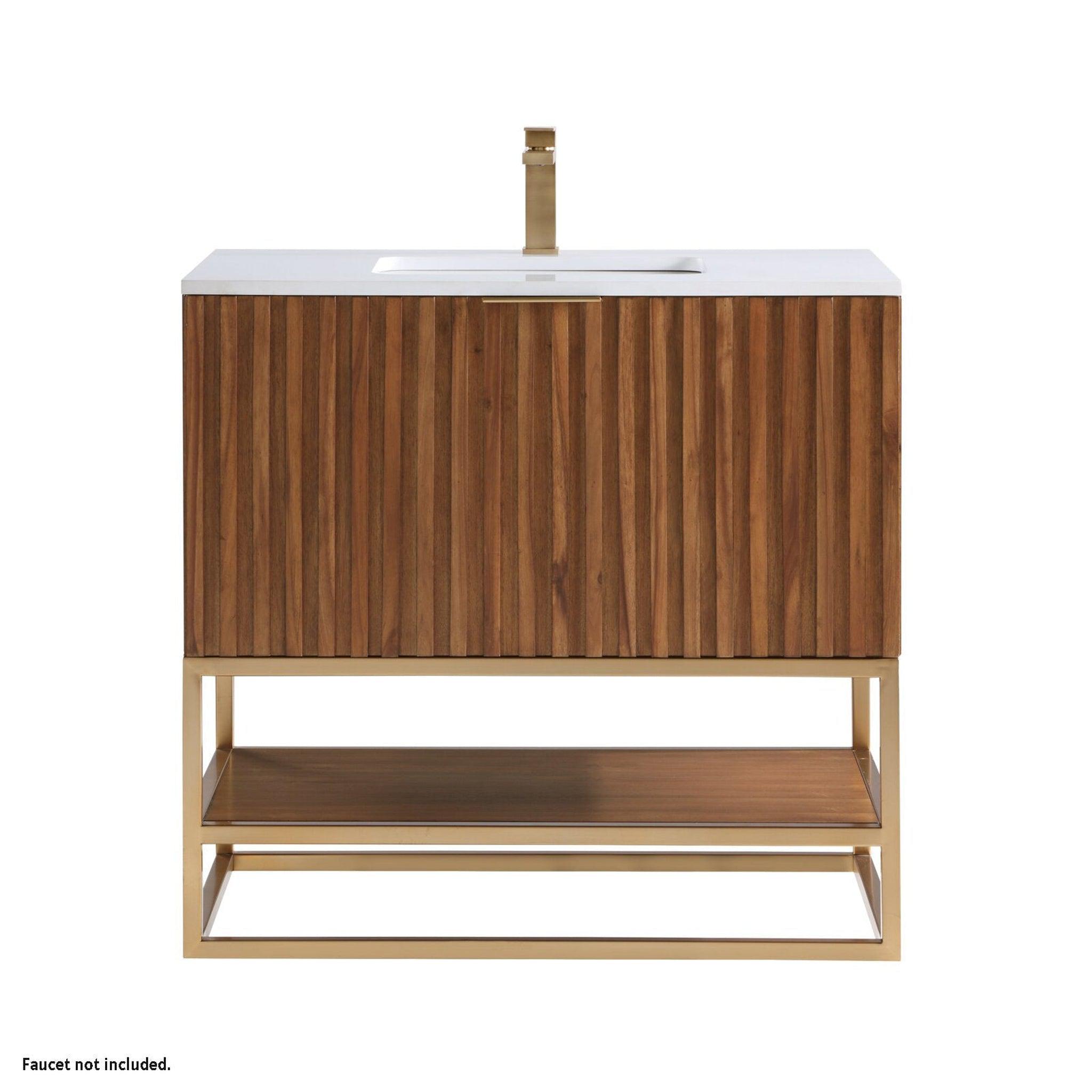 Bemma Design Terra 36 Freestanding White Quartz Bathroom Vanity – US ...