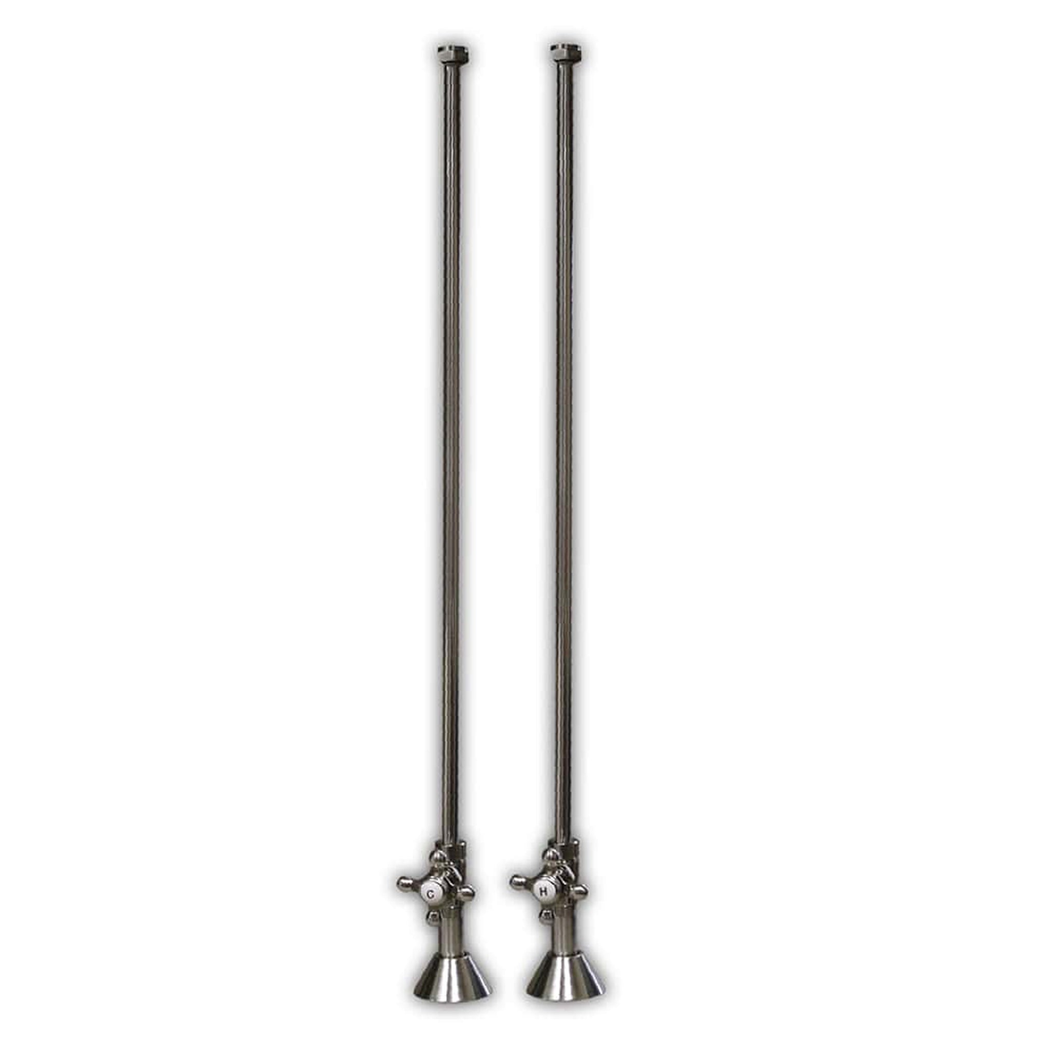 Cambridge Plumbing Brushed Nickel Clawfoot Bathtub Plumbing Deck Mount ...