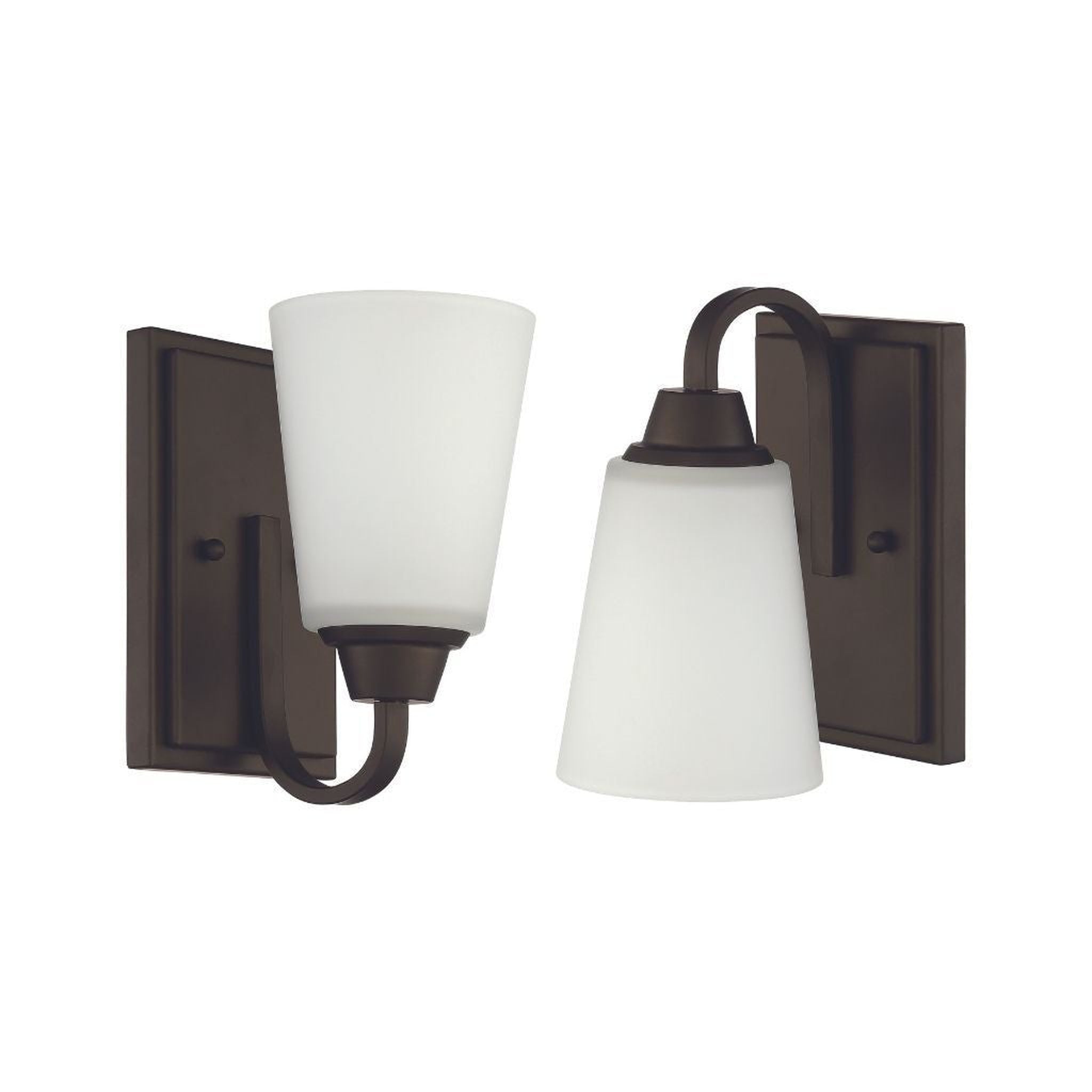Craftmade Grace 5" x 9" 1-Light Espresso Wall Sconce With White Froste ...
