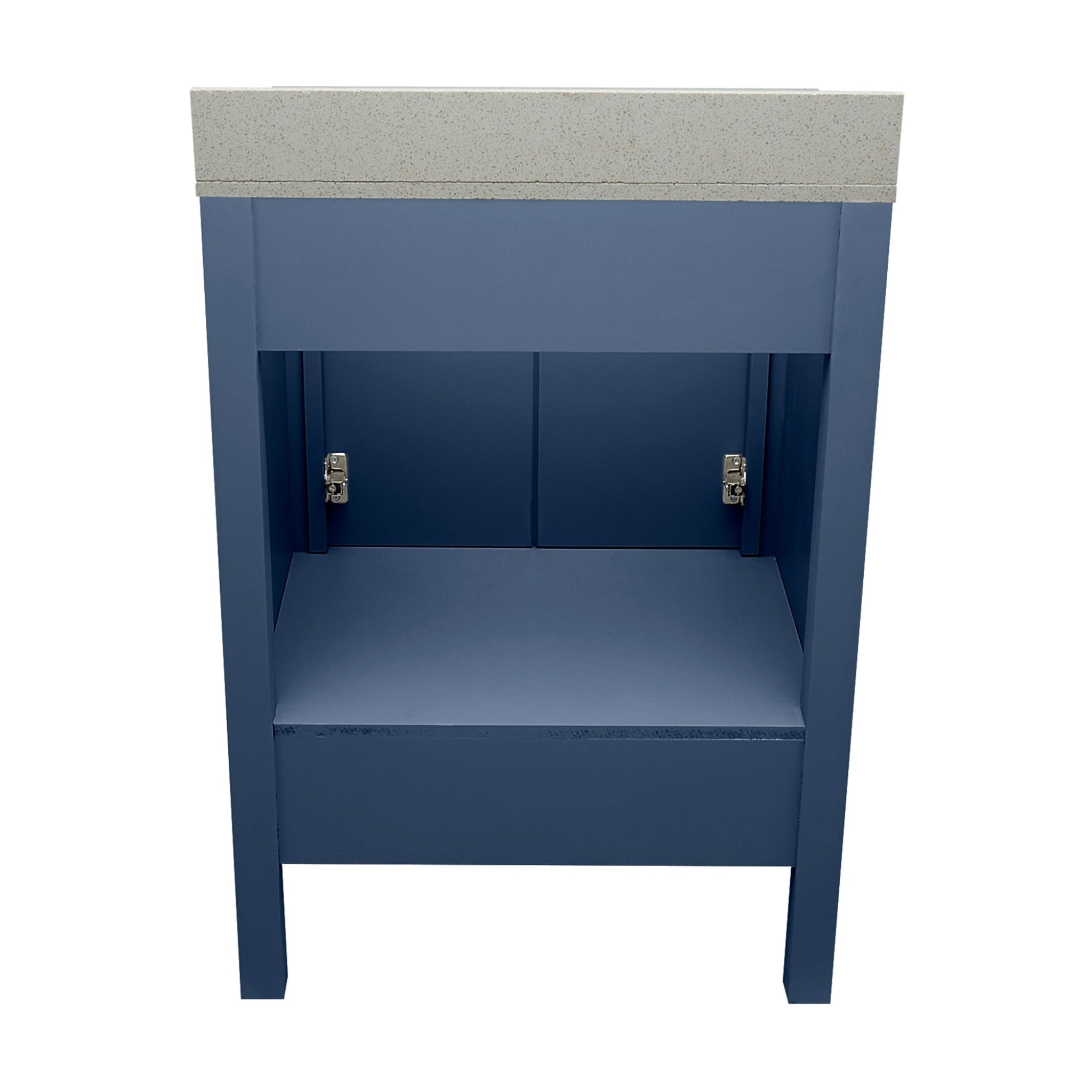 Ella’s Bubbles Nevado 25" Navy Blue Bathroom Vanity With Galaxy White ...